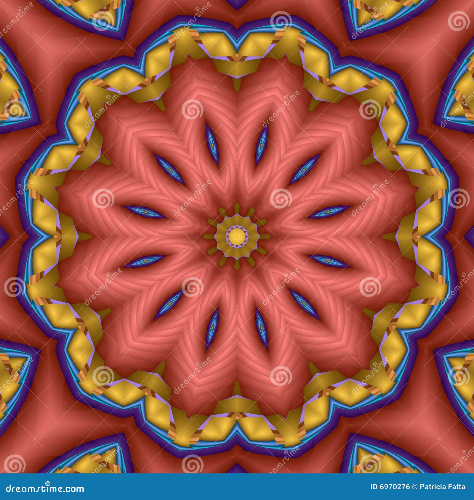 Compass Star Flower Mandala Stock Illustration - Illustration of style ...