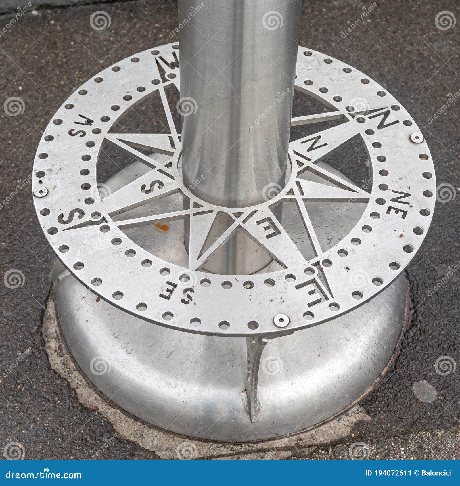 Compass Star stock image. Image of device, steel, tuscany - 194072611