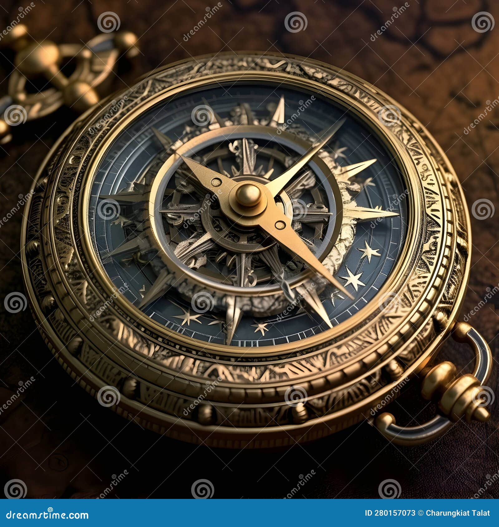 Compass and Star Symbol of Sailing Graphic Vector Stock Illustration ...
