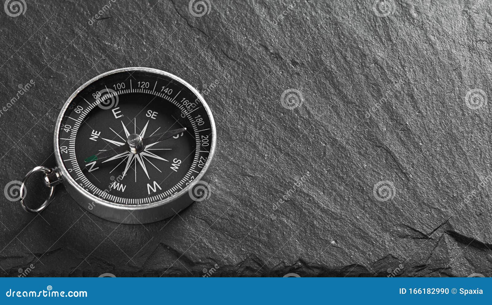 Compass on a Stone Background. Top View Stock Photo - Image of ...