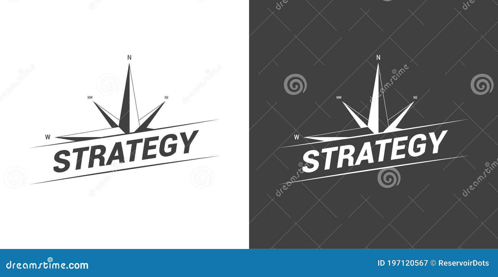 Compass Strategy Concept stock vector. Illustration of decision - 197120567