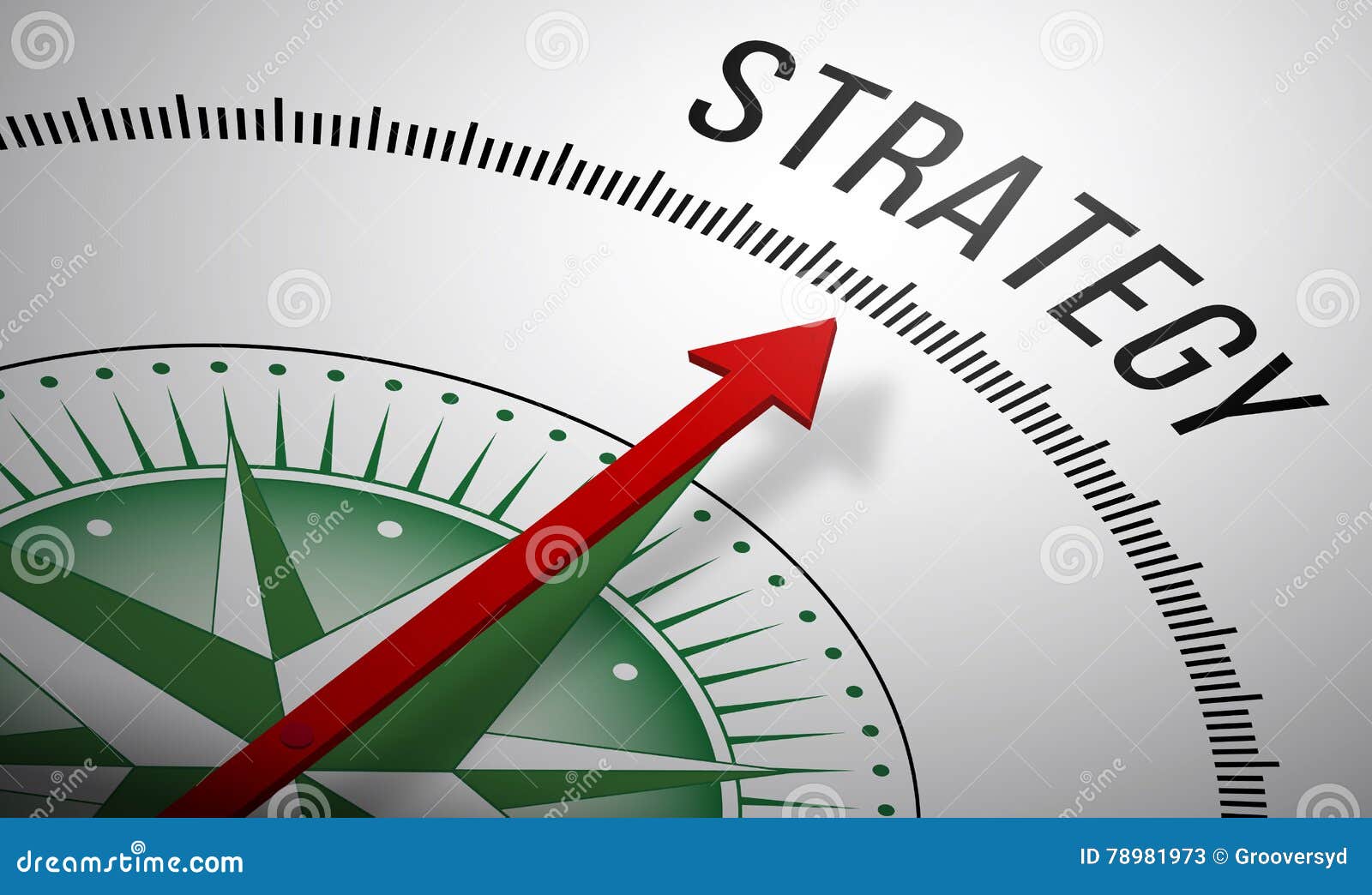 Compass with a Strategy Icon. Stock Illustration - Illustration of ...