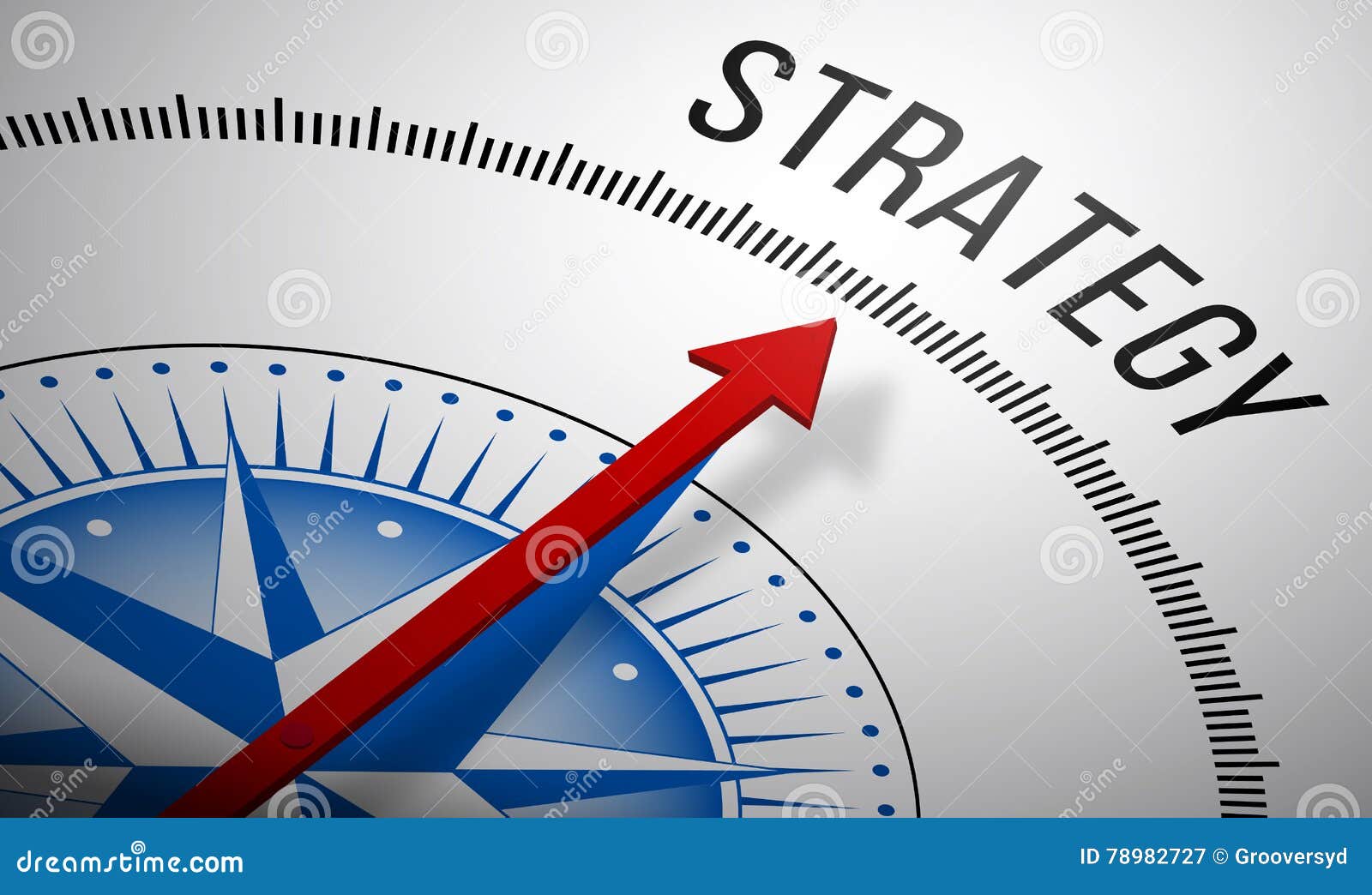 Compass with a Strategy Icon. Stock Illustration - Illustration of ...
