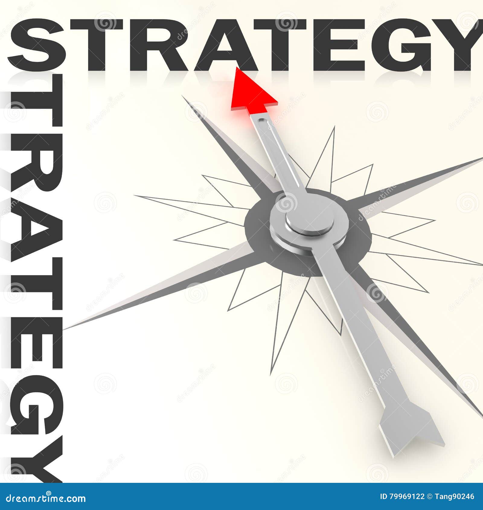 Compass with strategy word stock illustration. Illustration of analysis ...