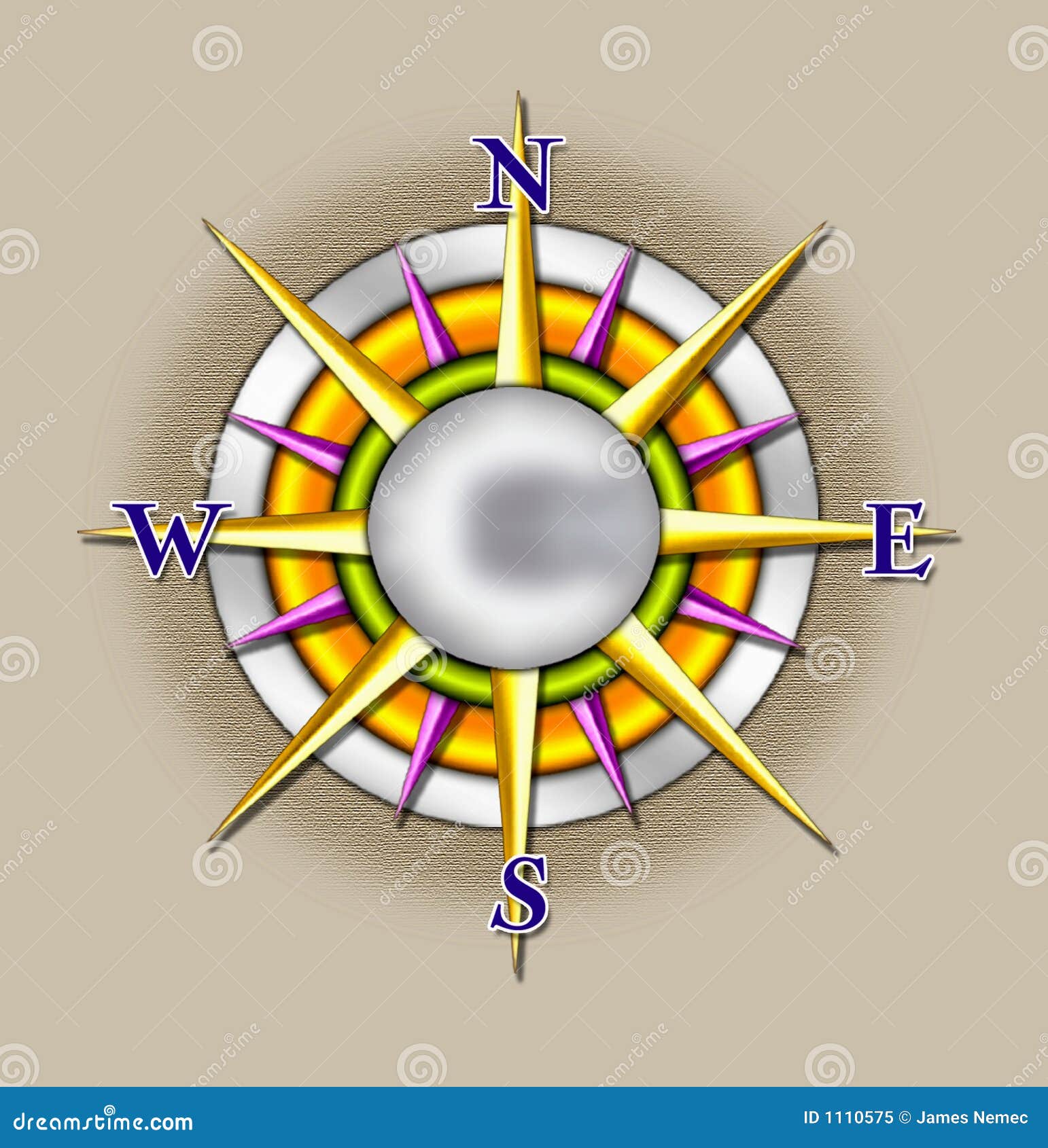 Compass sun illustration stock illustration. Illustration of desert ...