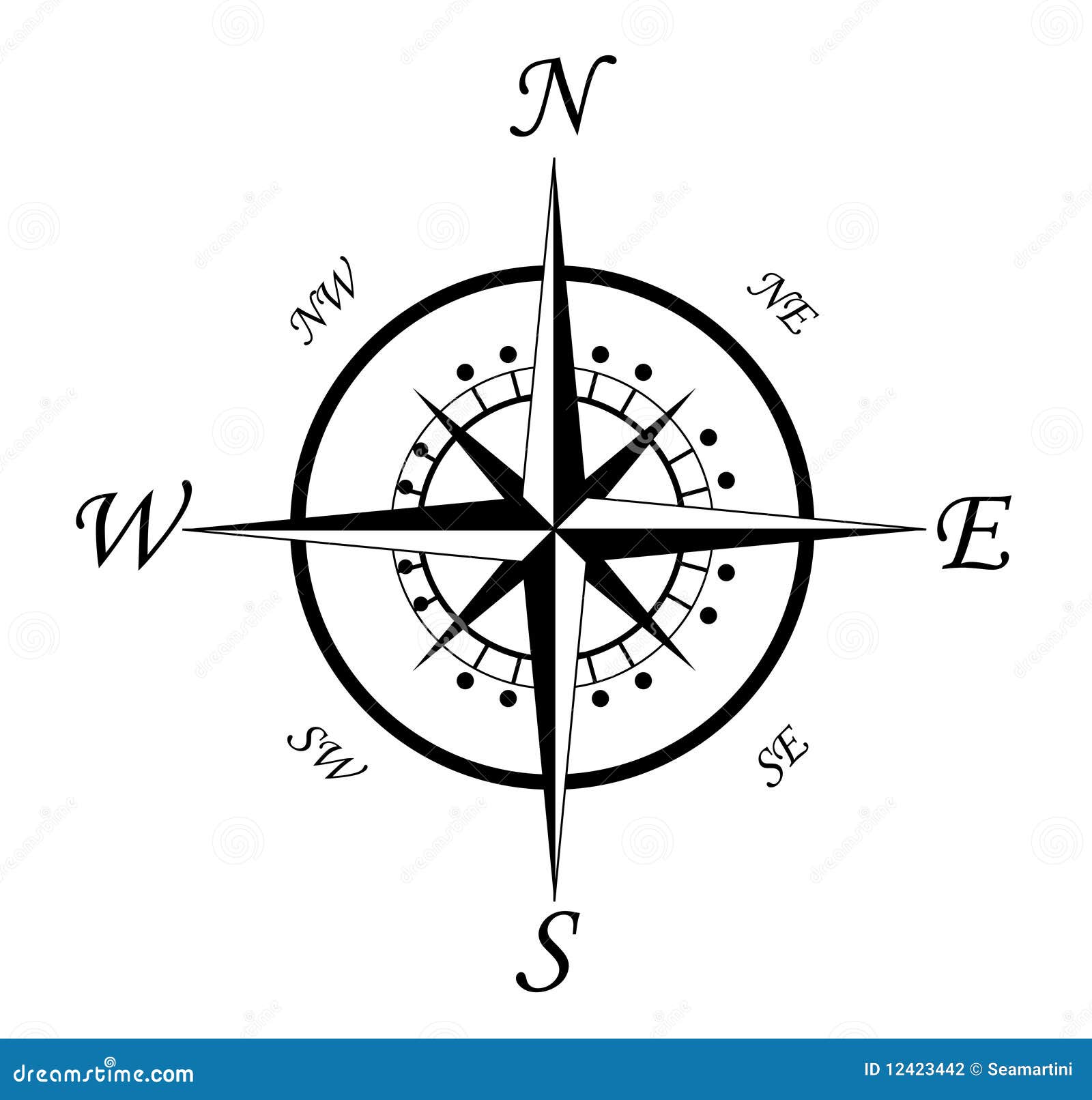 Compass Symbol Stock Photography - Image: 12423442