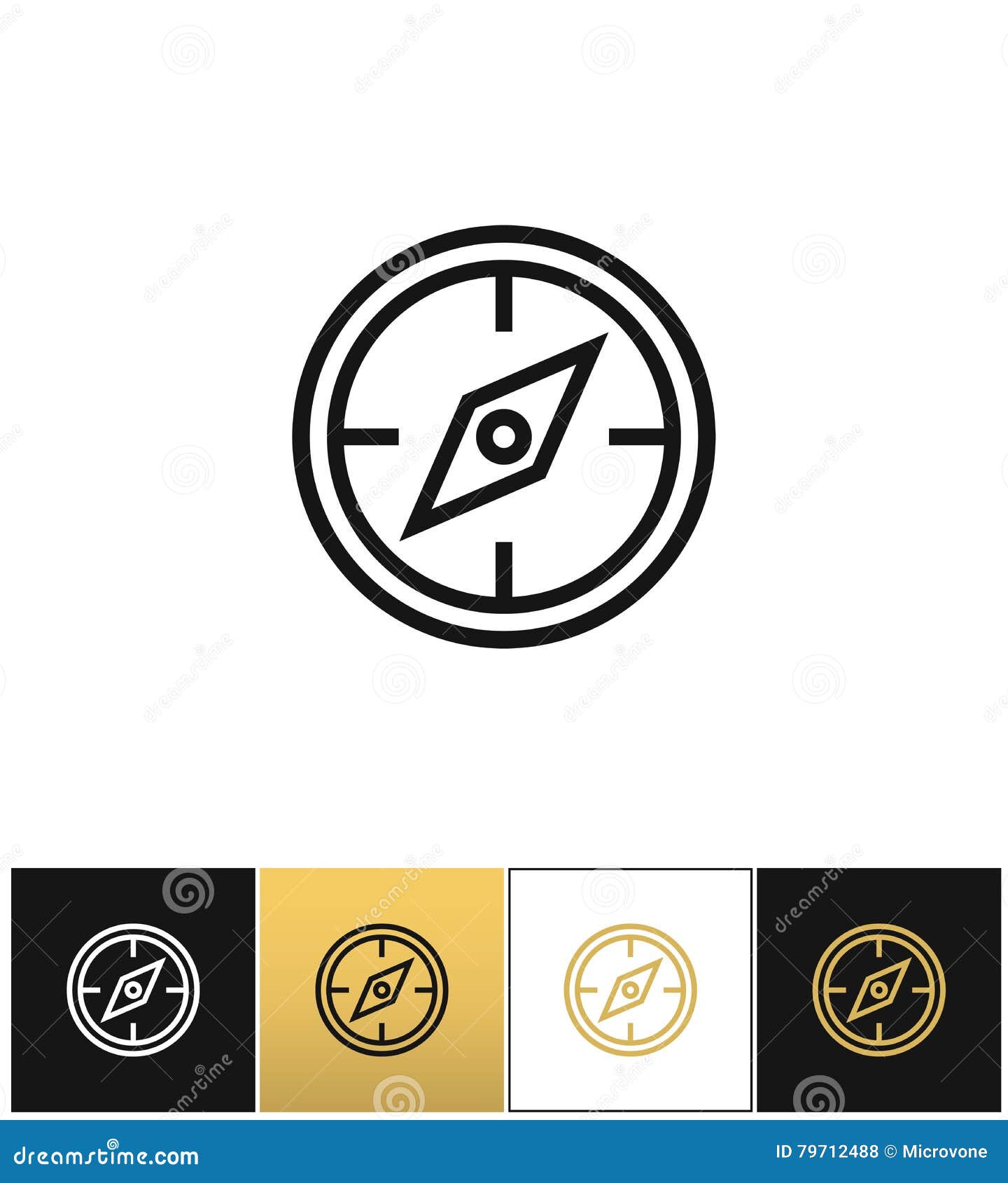 Compass Symbol or Discovery Navigation Vector Icon Stock Vector ...