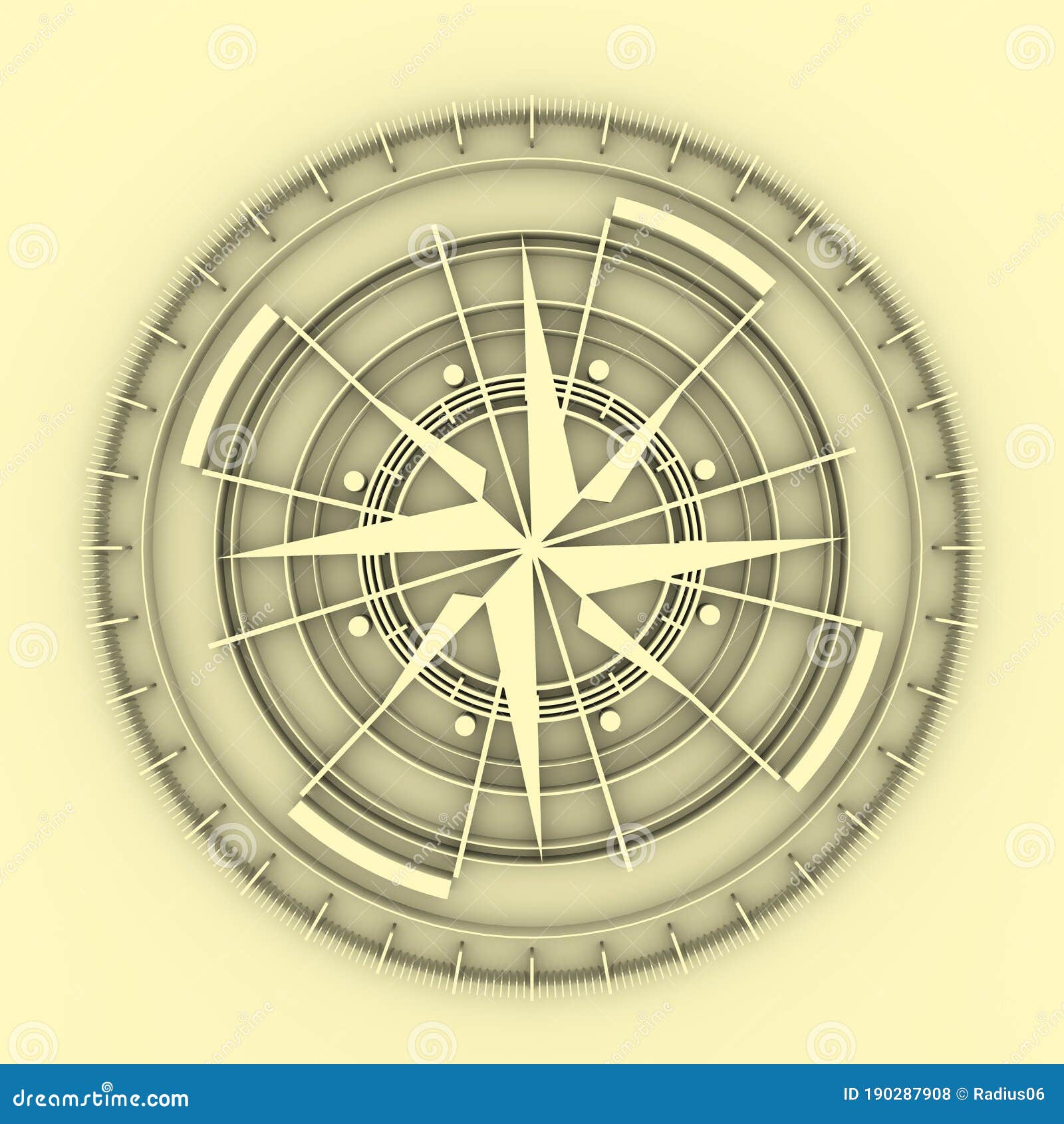 Compass Symbol on Geometry Pattern Stock Illustration - Illustration of ...