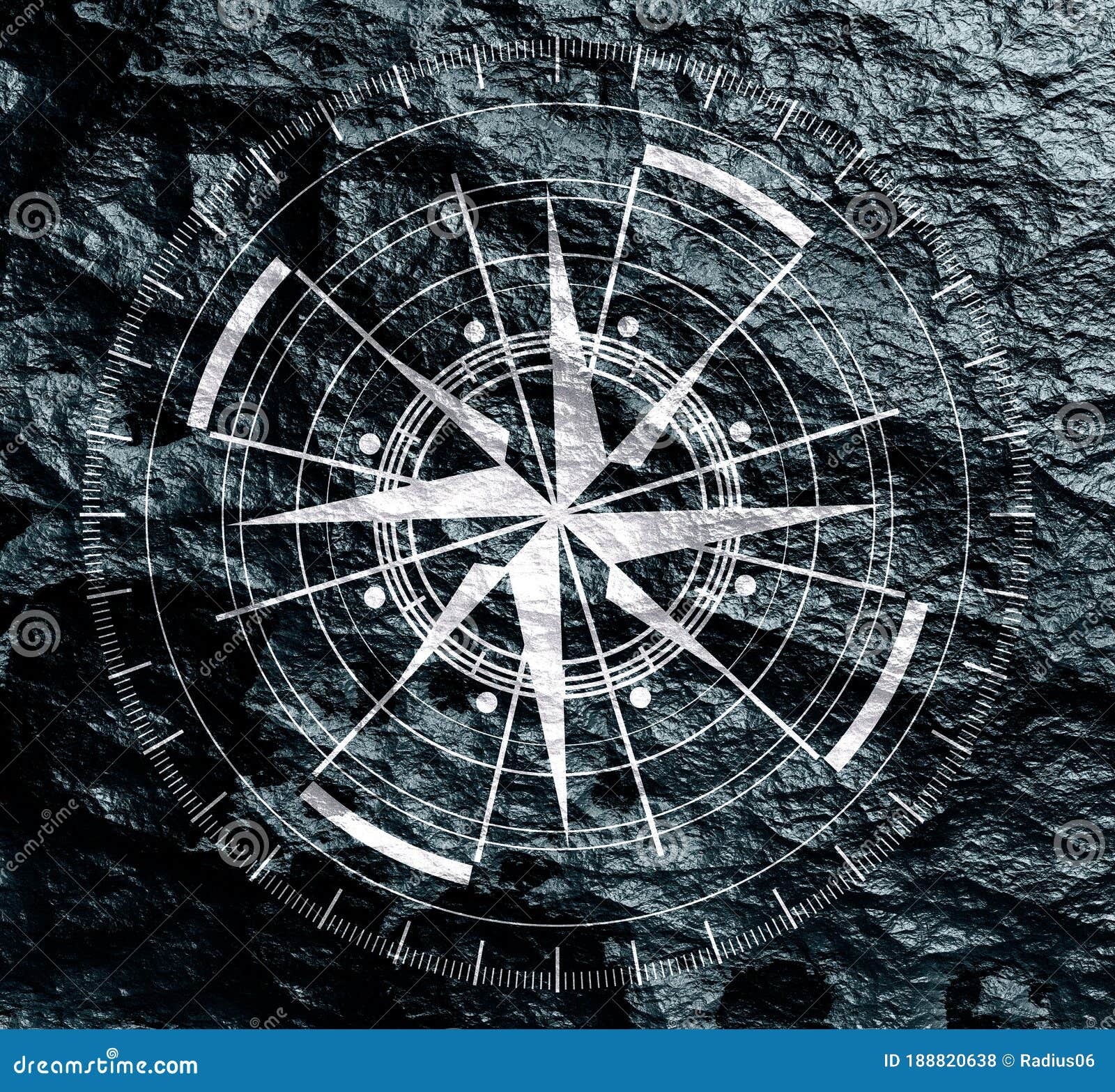 Compass Symbol on Geometry Pattern Stock Illustration - Illustration of ...