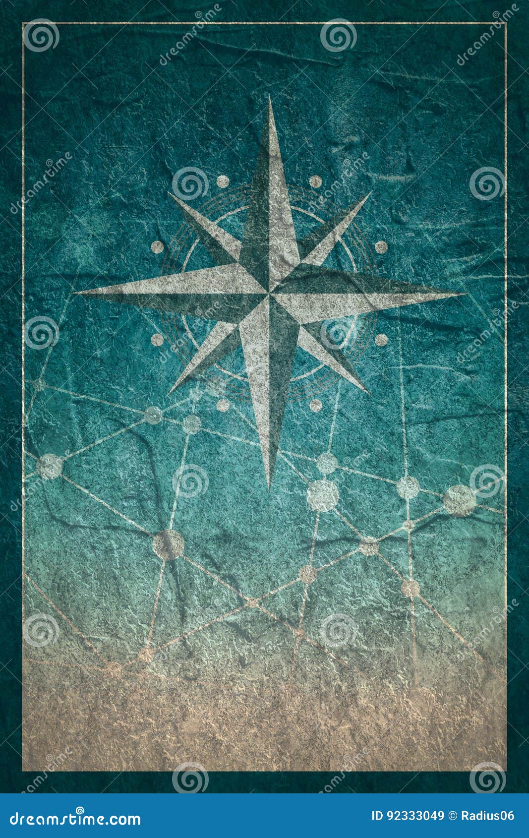 Compass Symbol on Geometry Pattern Stock Illustration - Illustration of ...