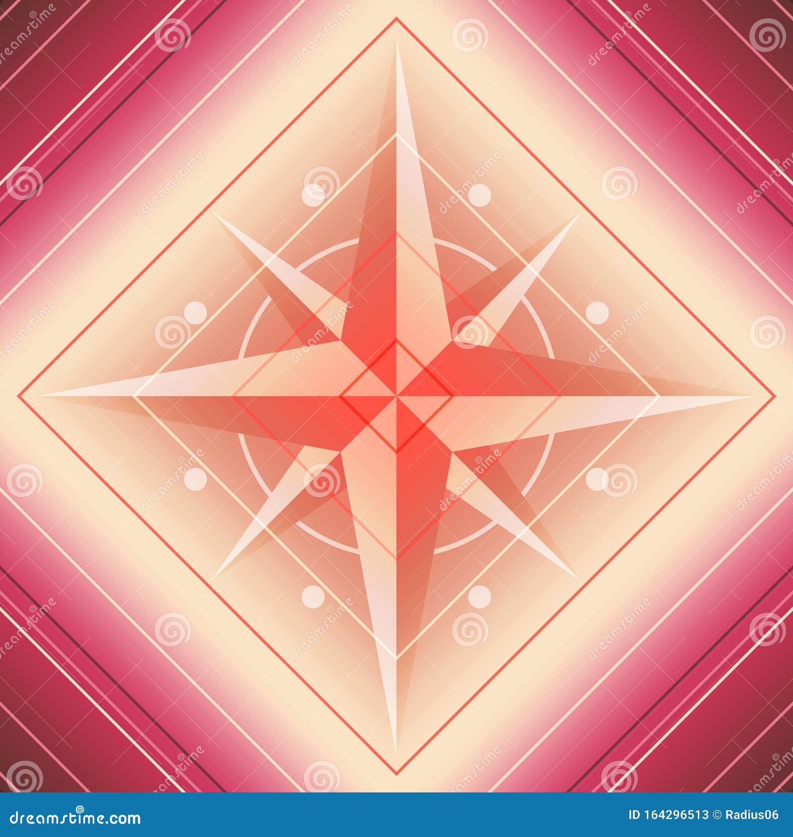 Compass Symbol on Geometry Pattern Stock Illustration - Illustration of ...
