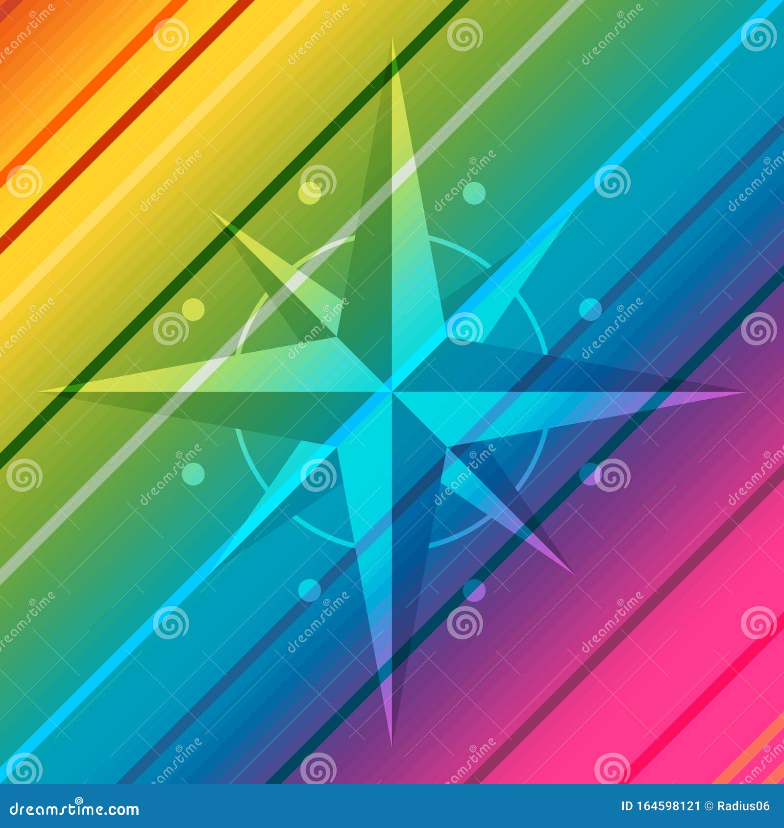 Compass Symbol on Geometry Pattern Stock Illustration - Illustration of ...