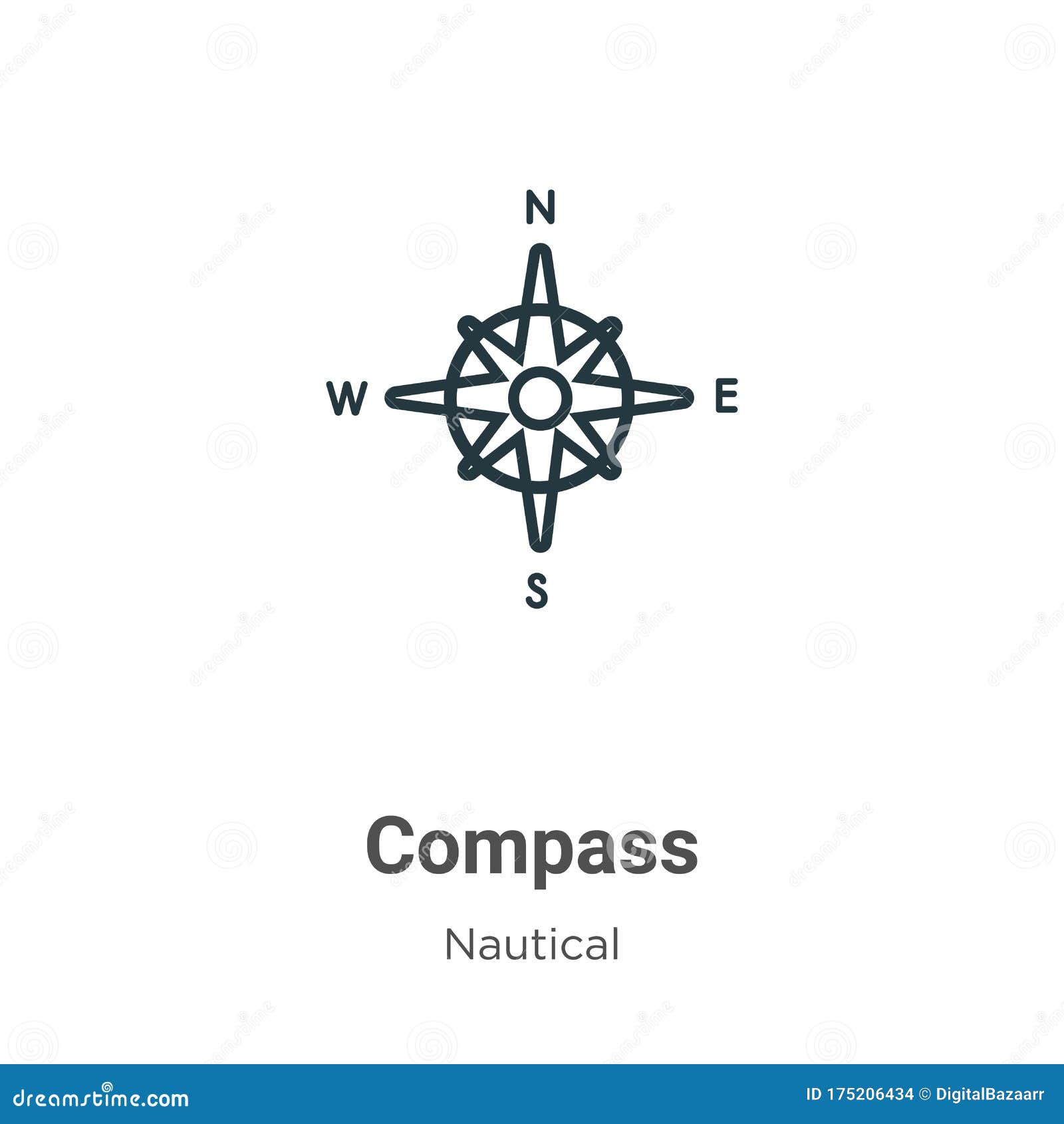 Simple Black Compass
