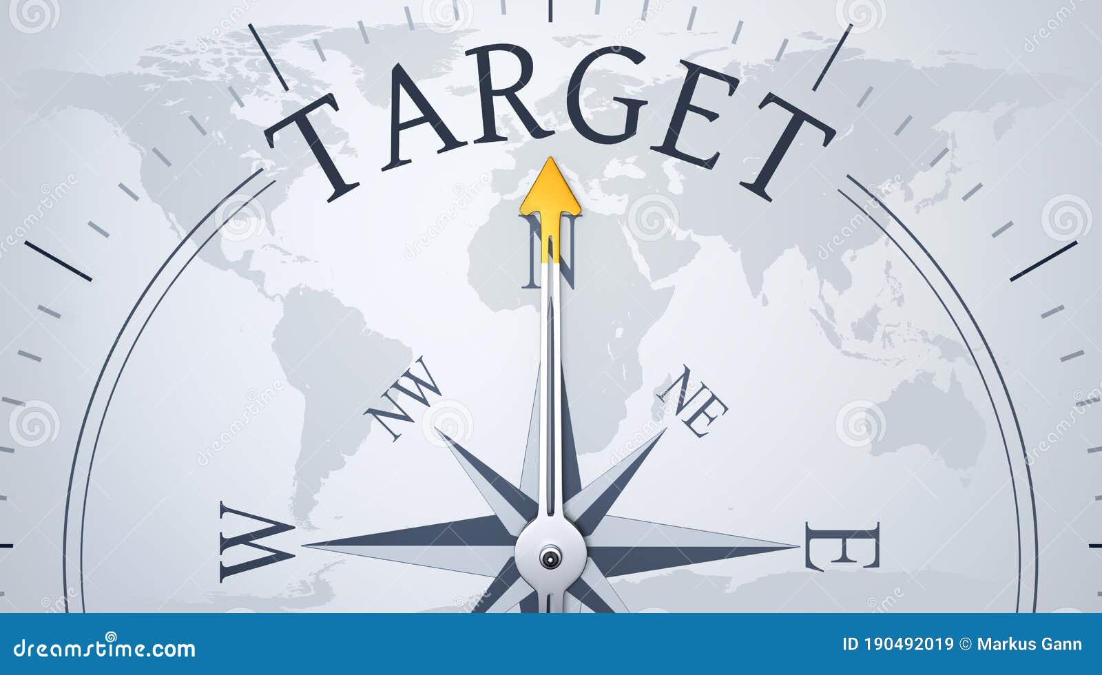 Compass target stock illustration. Illustration of plan - 190492019