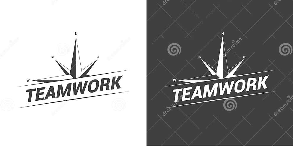 Compass Teamwork Concept stock vector. Illustration of teamwork - 197120573