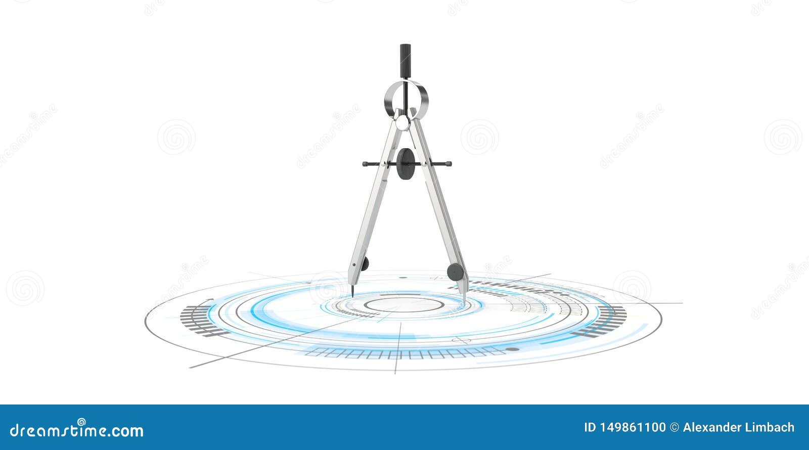 Compass Technical Drawing stock illustration. Illustration of ...