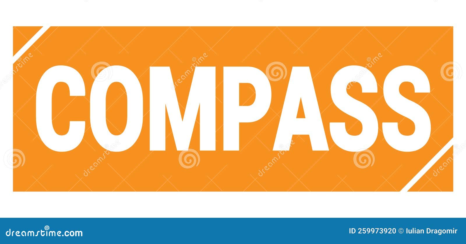 COMPASS Text Written on Orange Stamp Sign Stock Illustration ...