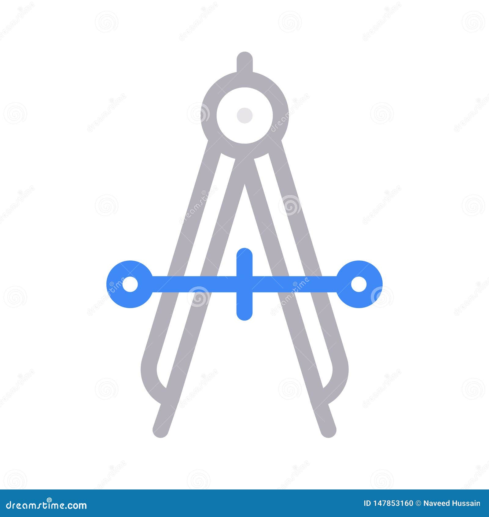 Compass Thin Color Line Vector Icon Stock Vector - Illustration of ...