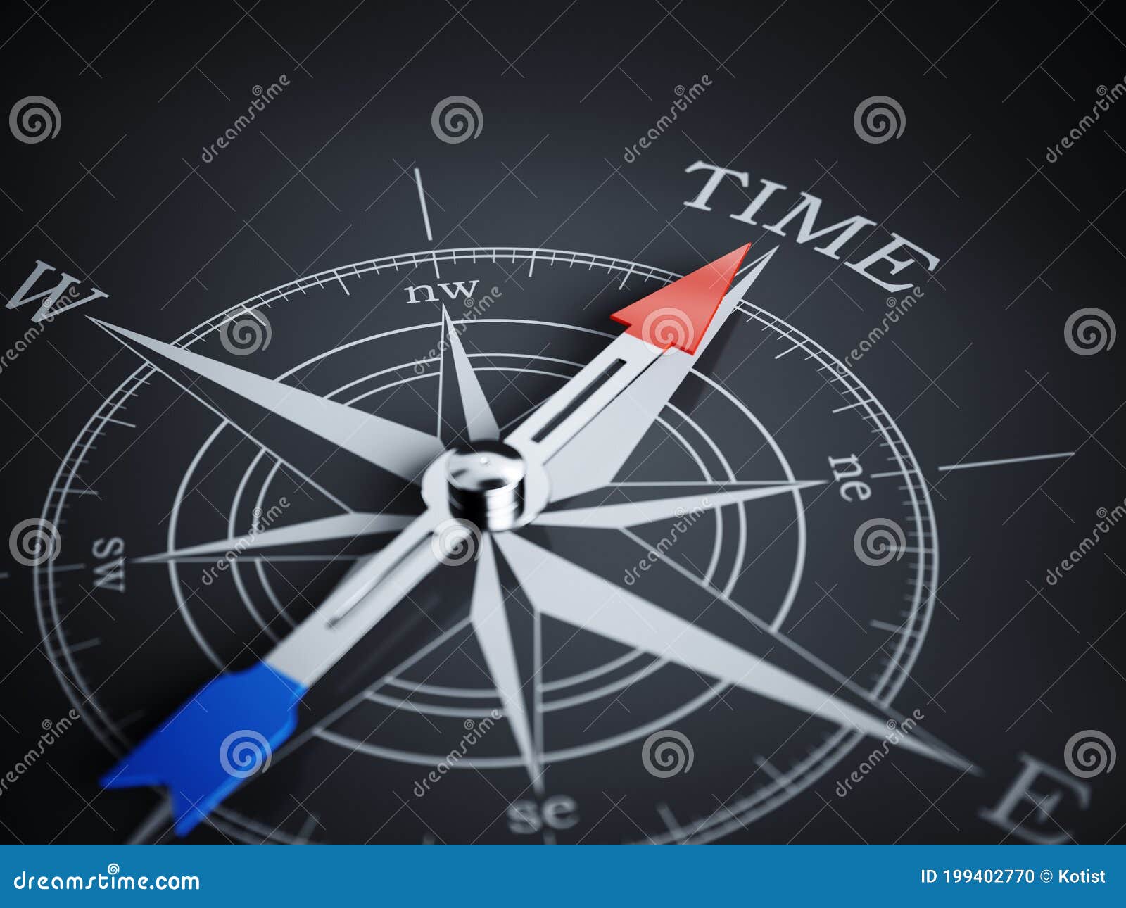 Compass Time concept stock illustration. Illustration of change - 199402770