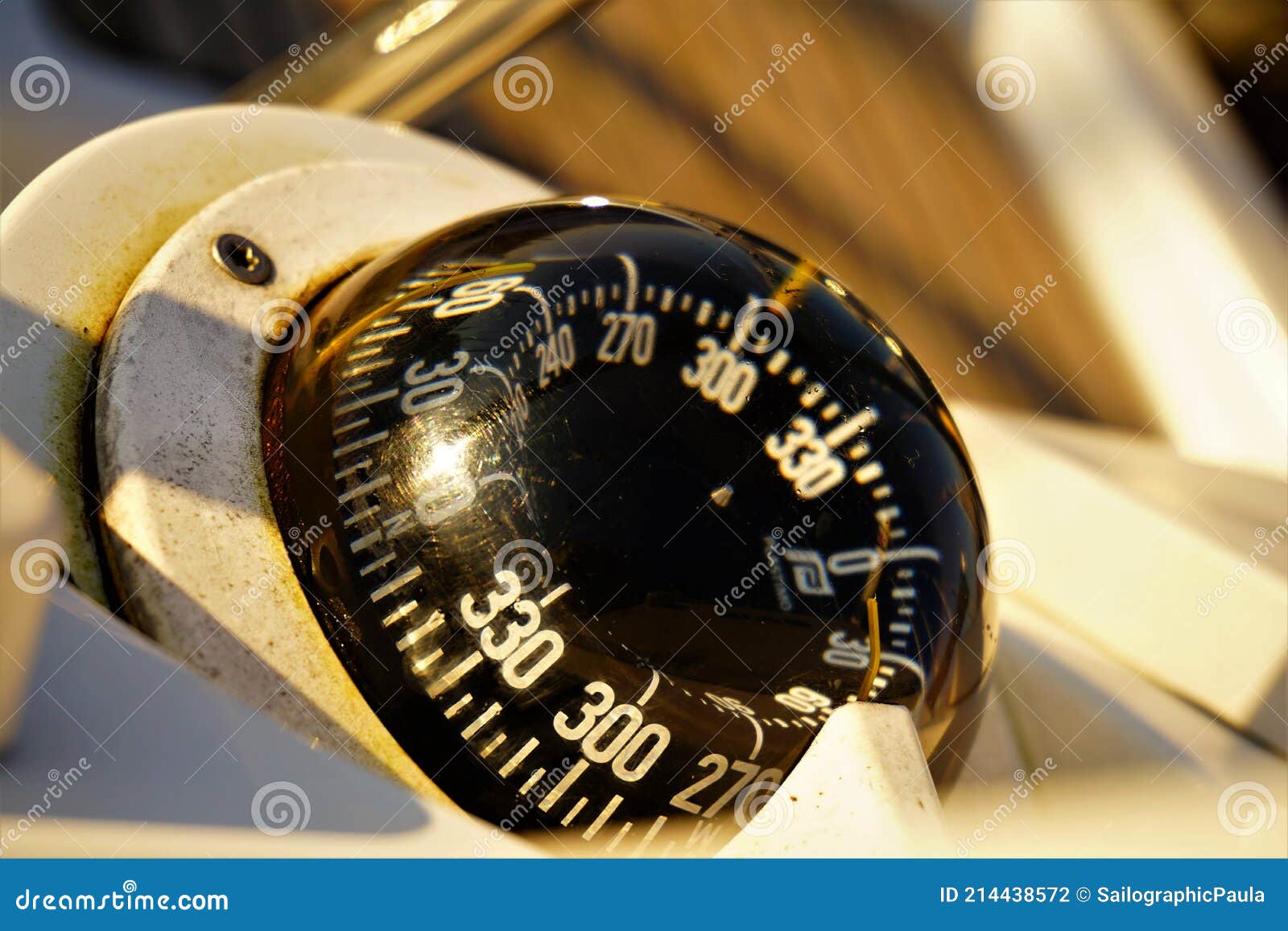 Compass To Determine Course Using Magnetic North. Editorial Photography ...