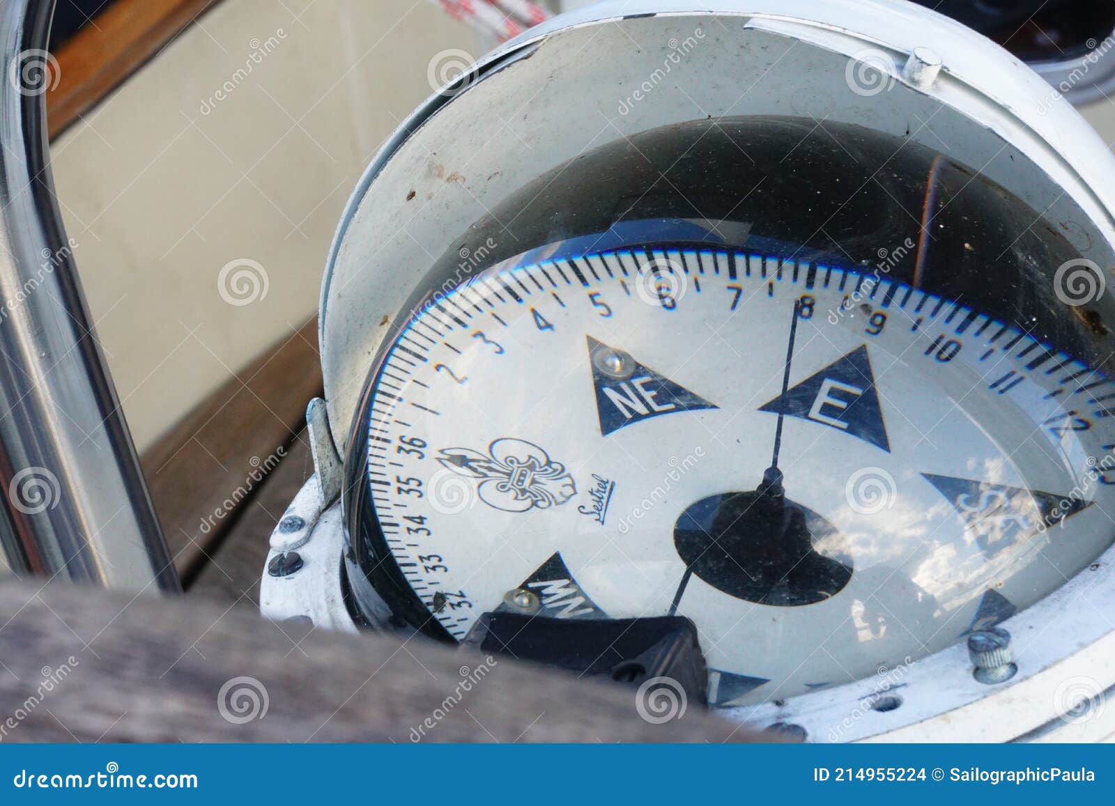 Compass To Determine Course Using Magnetic North. Editorial Stock Image ...