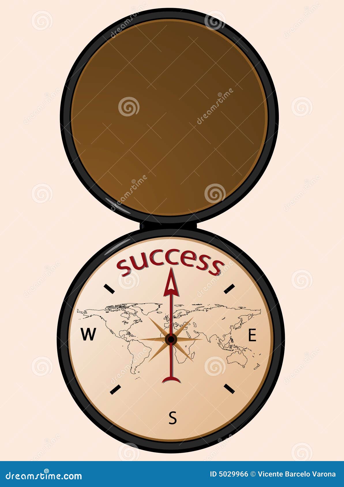 Compass to success stock vector. Illustration of isolated - 5029966