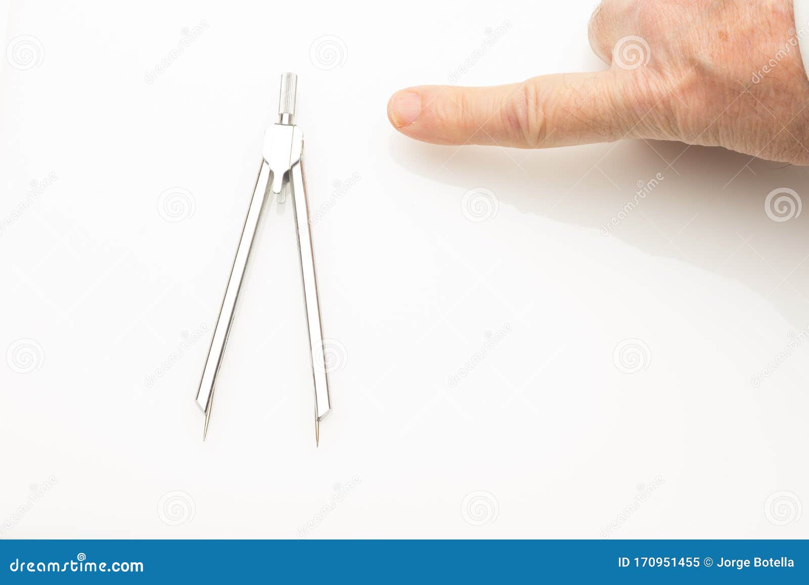 Compass To Take Measurements and Make Circles on Colored Background ...