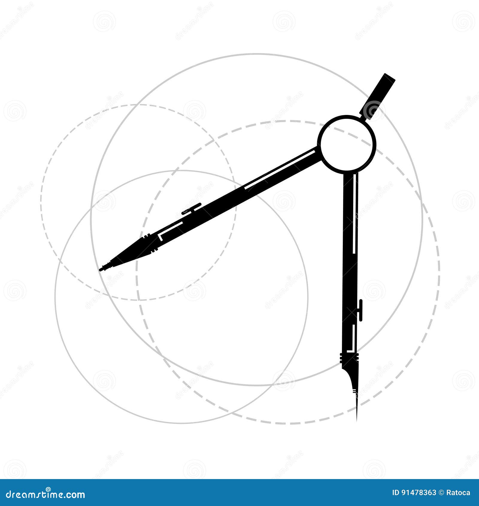 Compass tool draw stock vector. Illustration of creative - 91478363