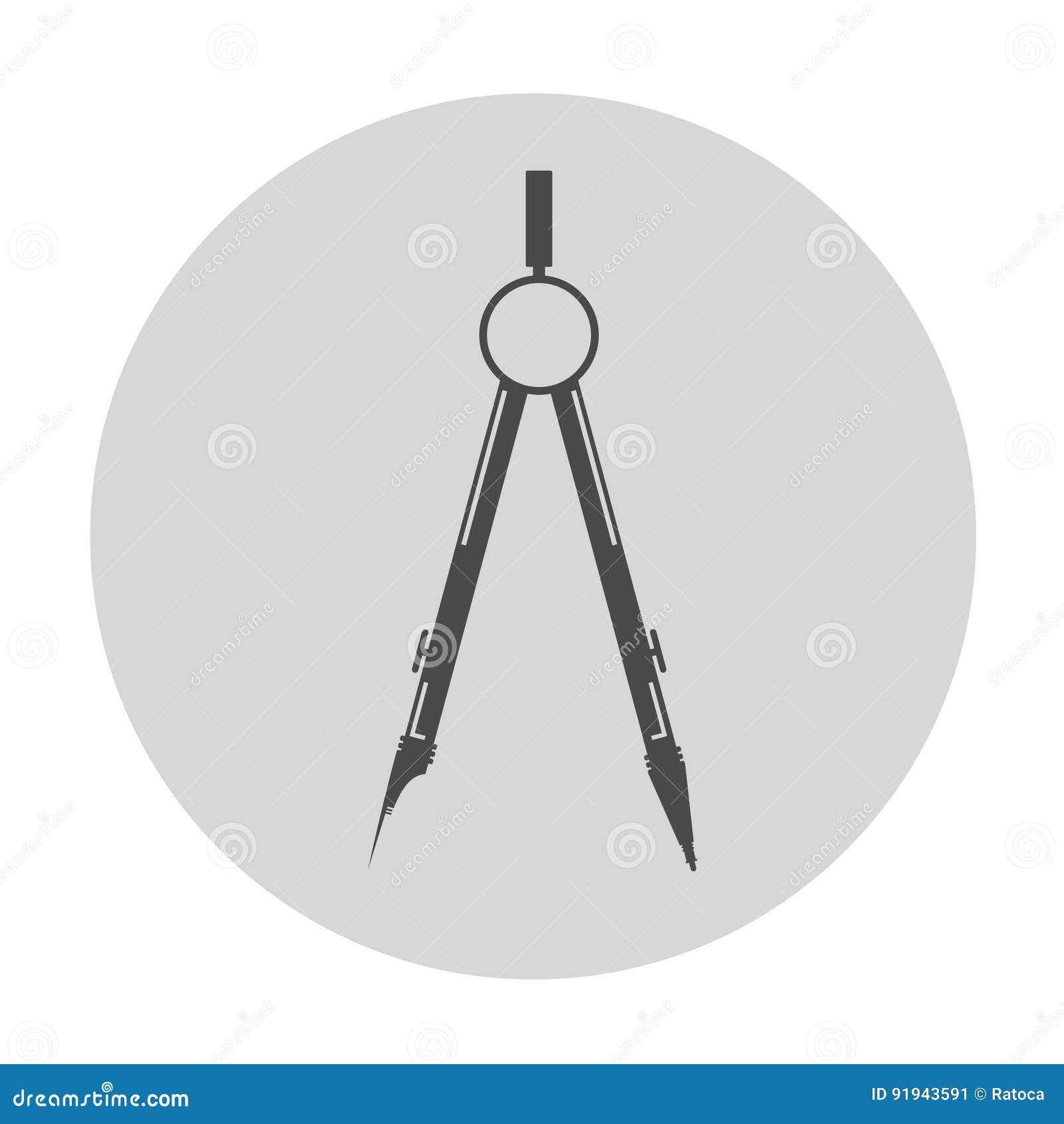Compass tool draw stock vector. Illustration of design - 91943591