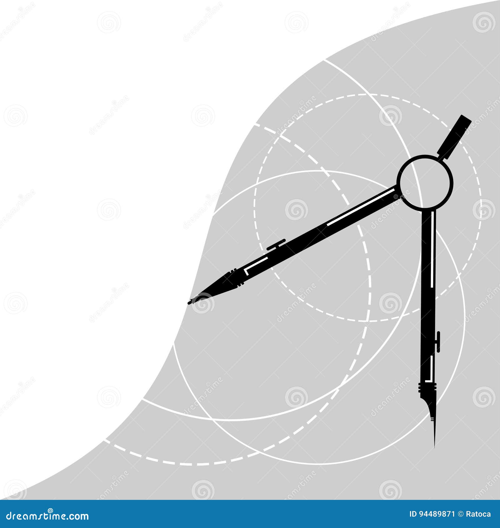 Compass tool draw stock vector. Illustration of geometric - 94489871
