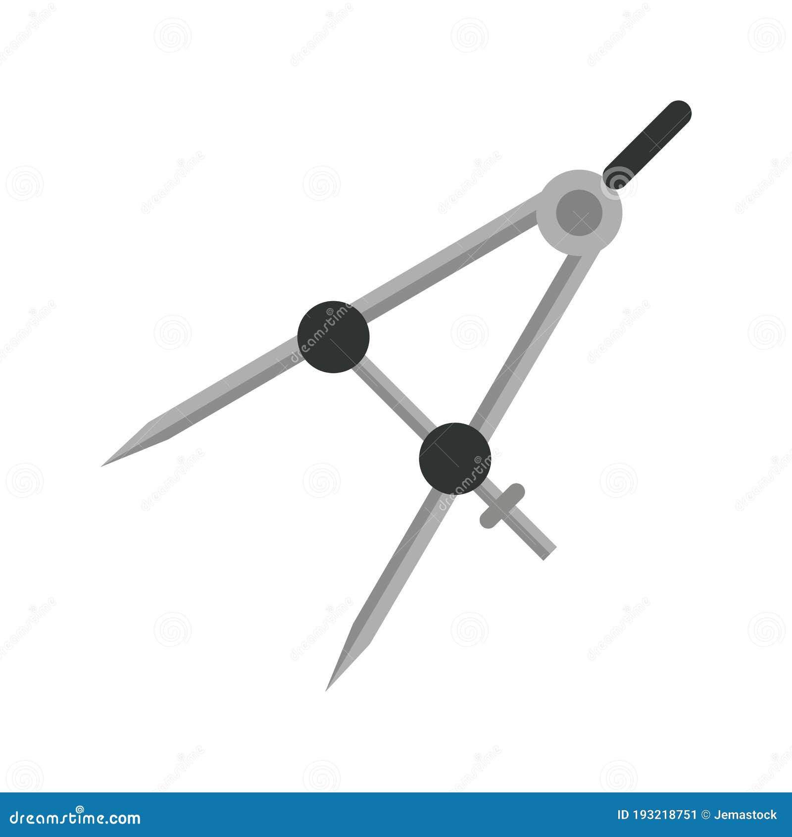 Compass Tool Flat Style Icon Stock Vector - Illustration of shape ...