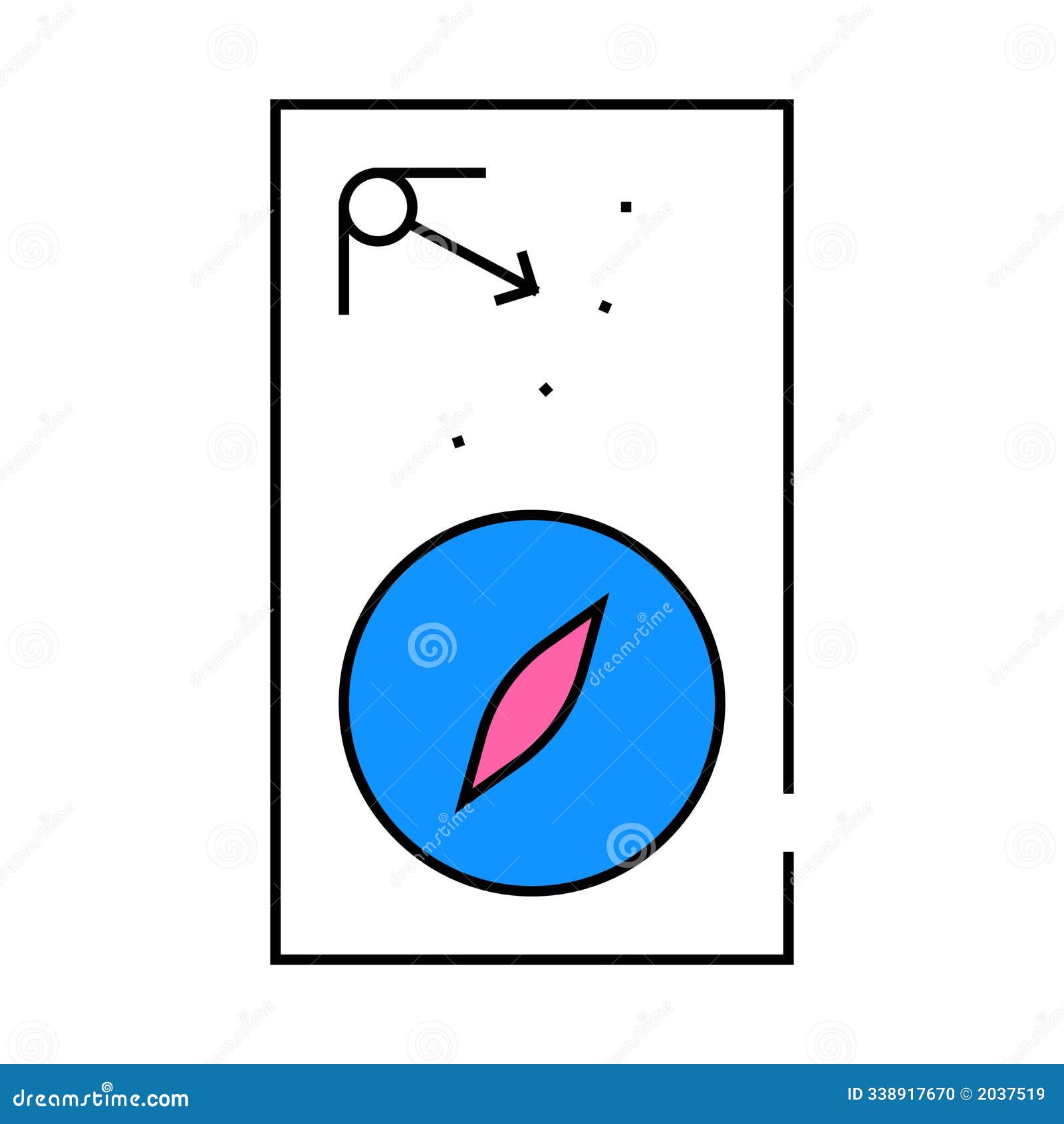 Compass Tool Icon Color Illustration Stock Illustration - Illustration ...