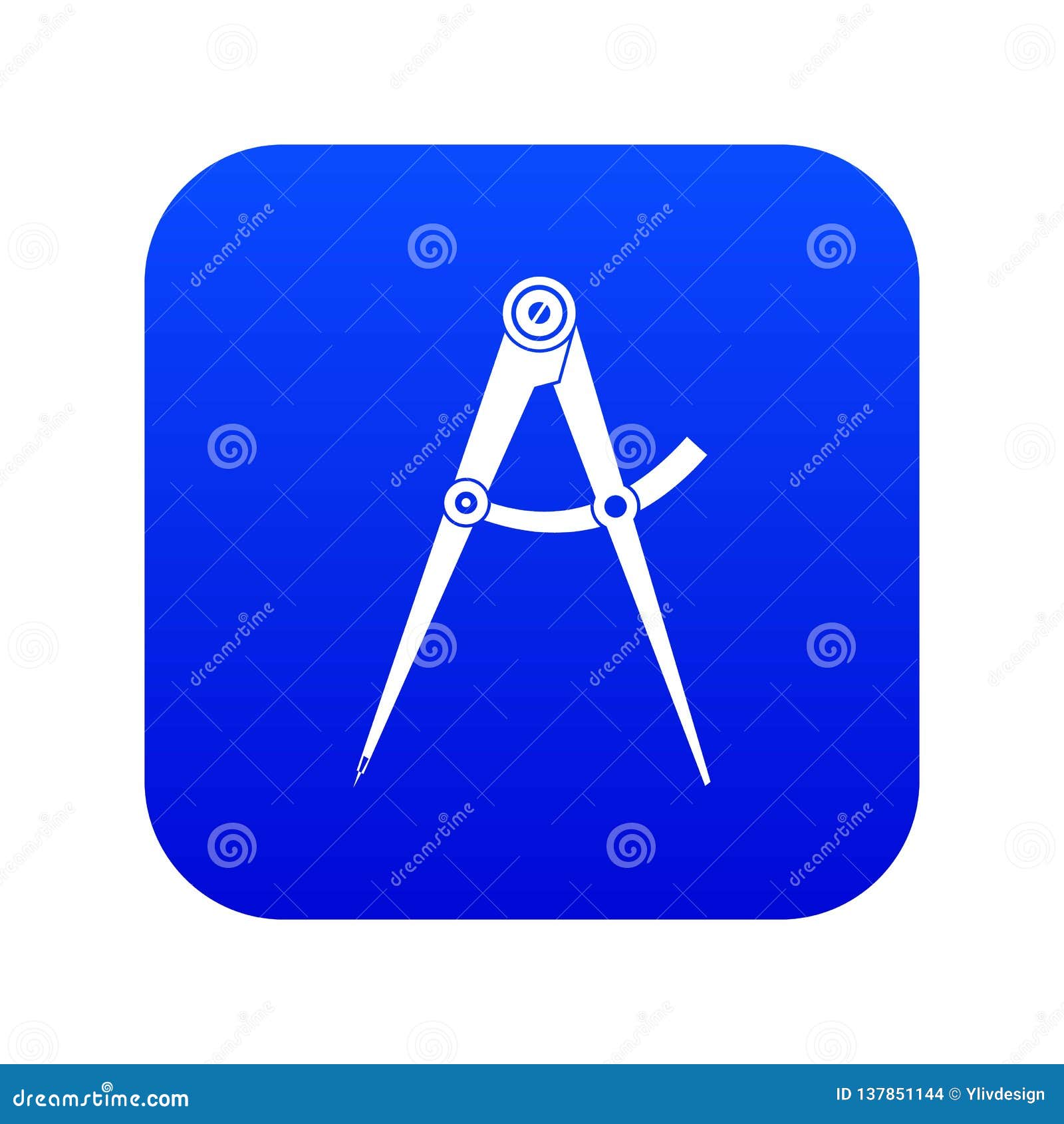 Compass Tool Icon Digital Blue Stock Vector - Illustration of document ...