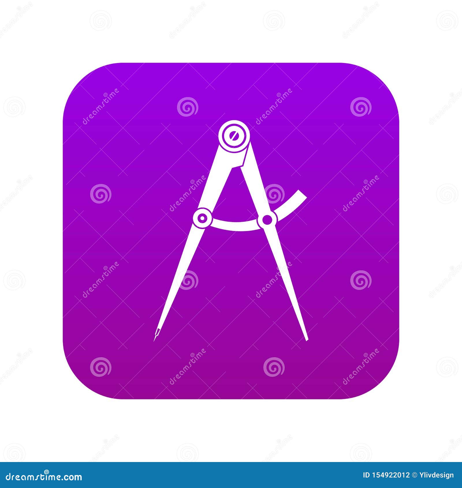 Compass Tool Icon Digital Purple Stock Vector - Illustration of ...