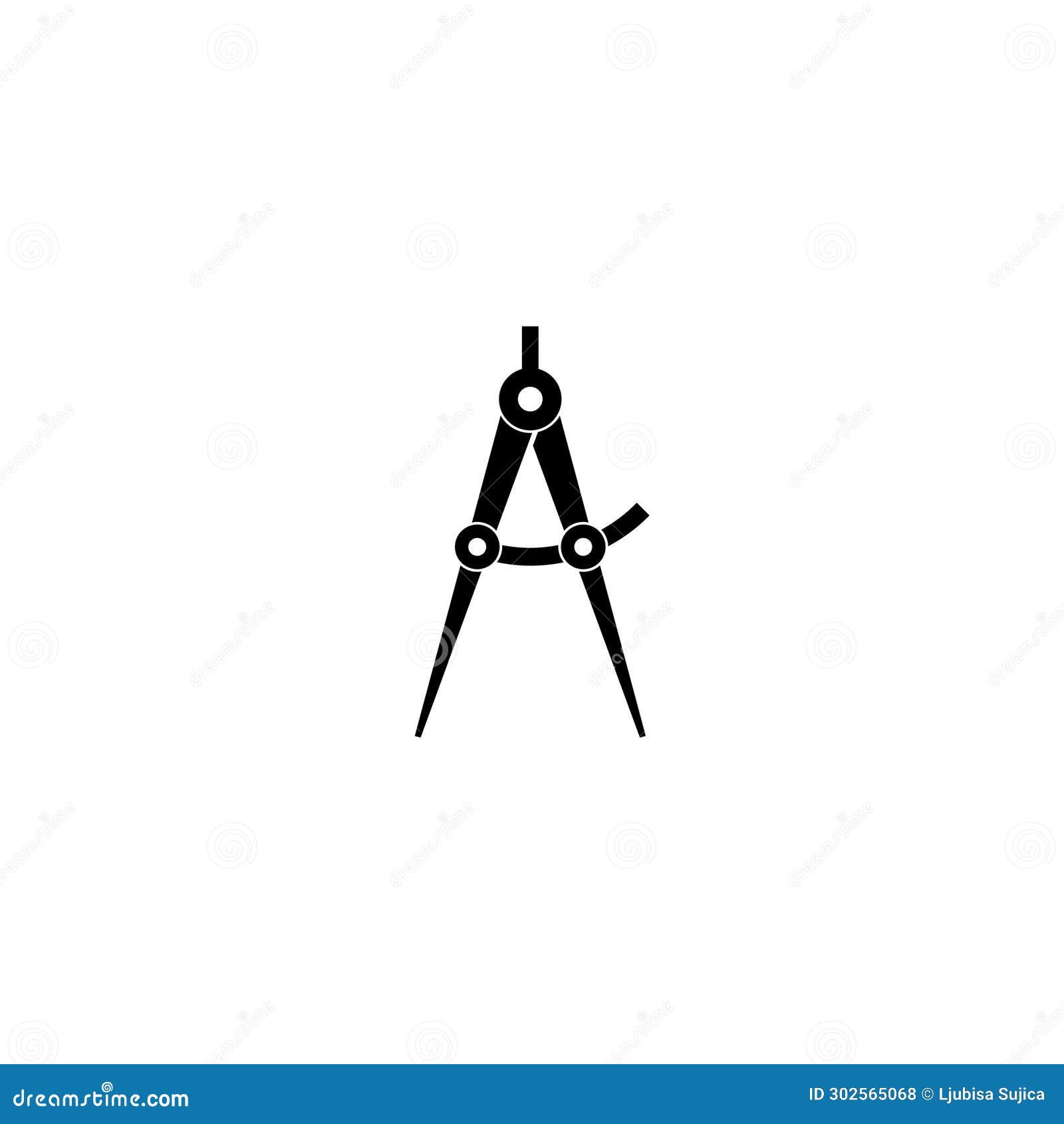 Compass Tool Icon Isolated on White Background Stock Vector ...