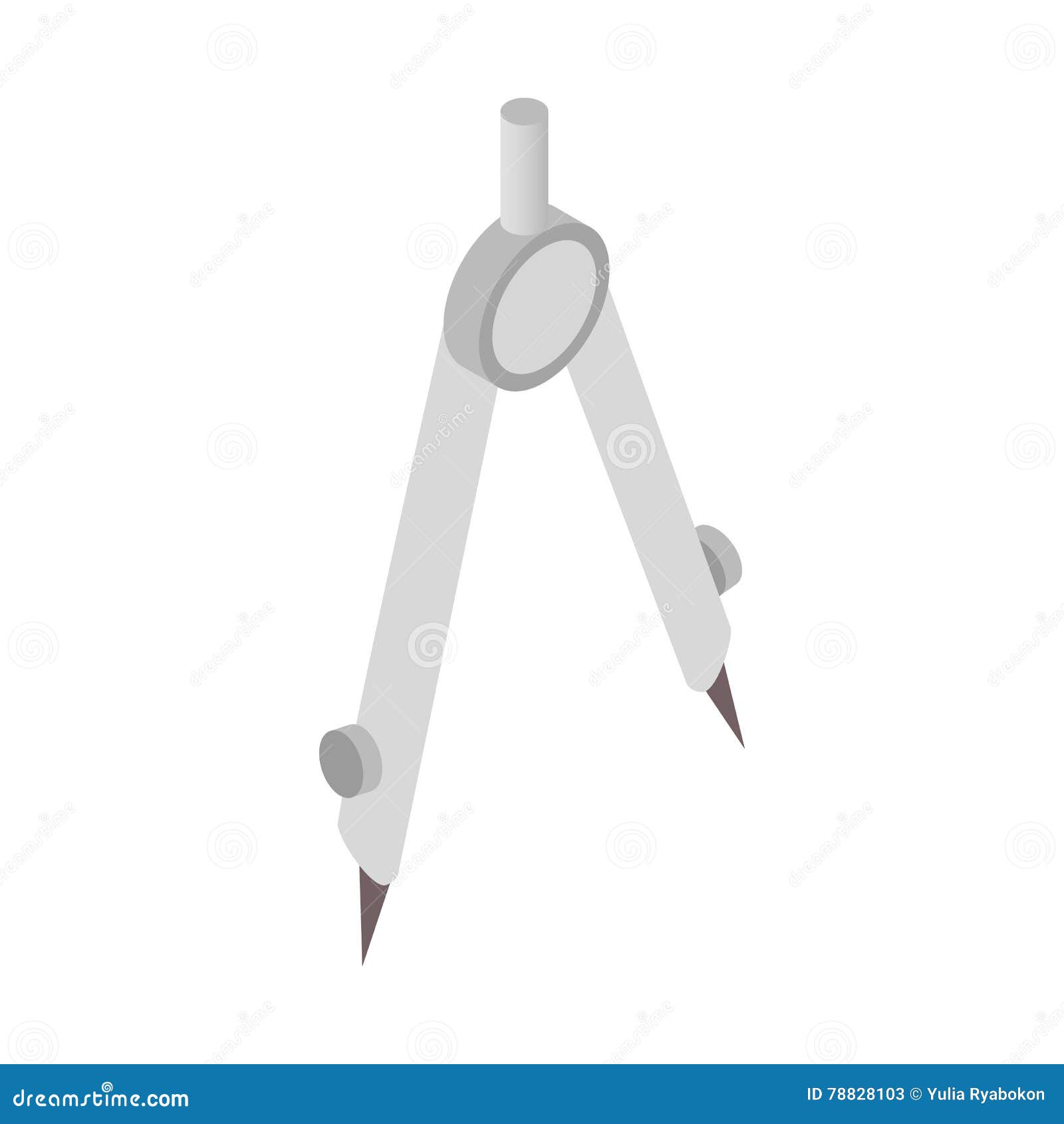 Compass Tool Icon in Isometric 3d Style Stock Vector - Illustration of ...