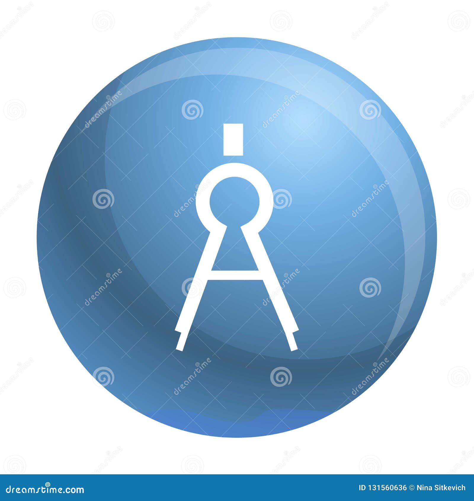 Compass Tool Icon, Simple Style Stock Vector - Illustration of ...