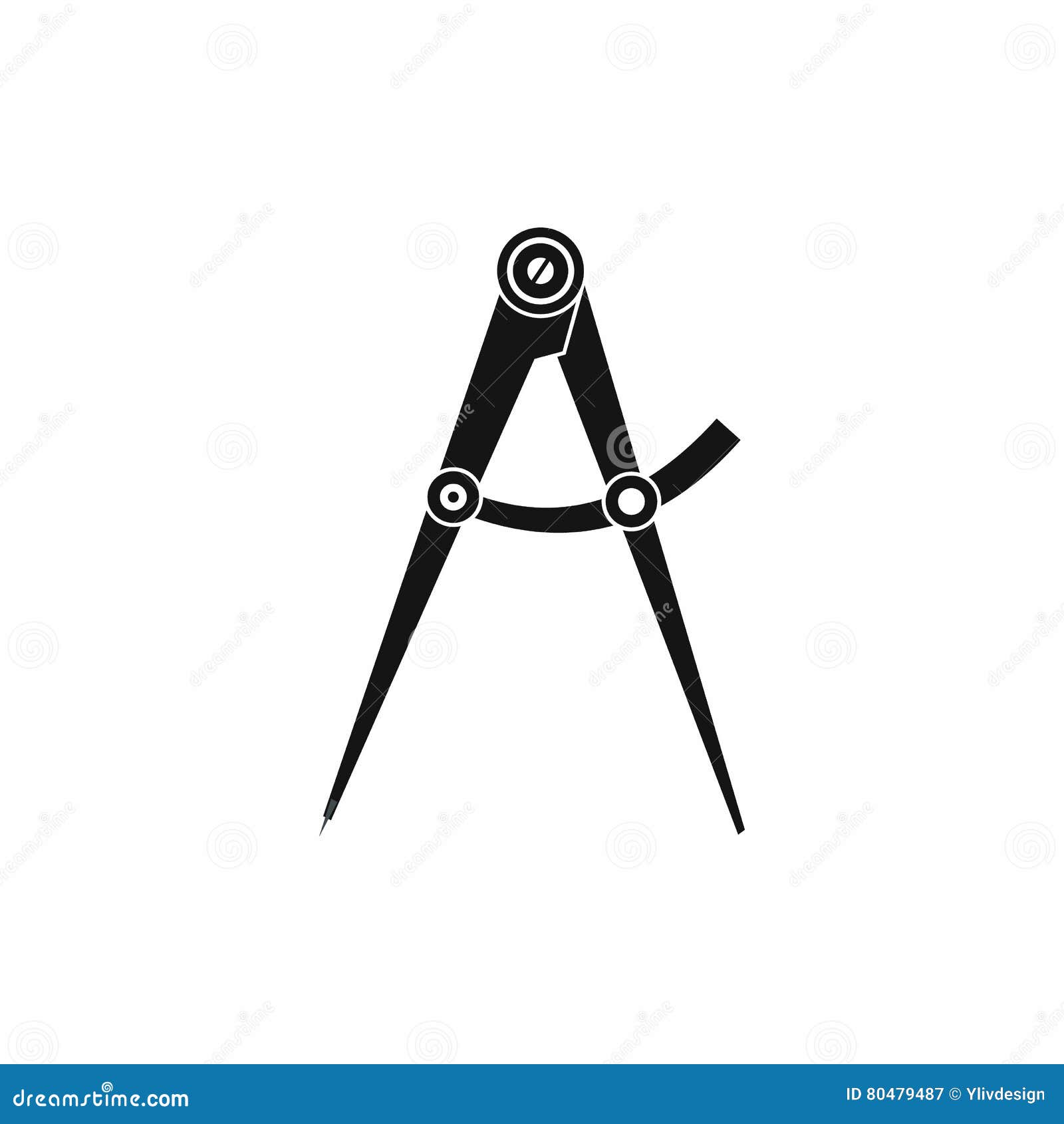 Compass Tool Draw Circle On Line Paper Cartoon Vector | CartoonDealer ...