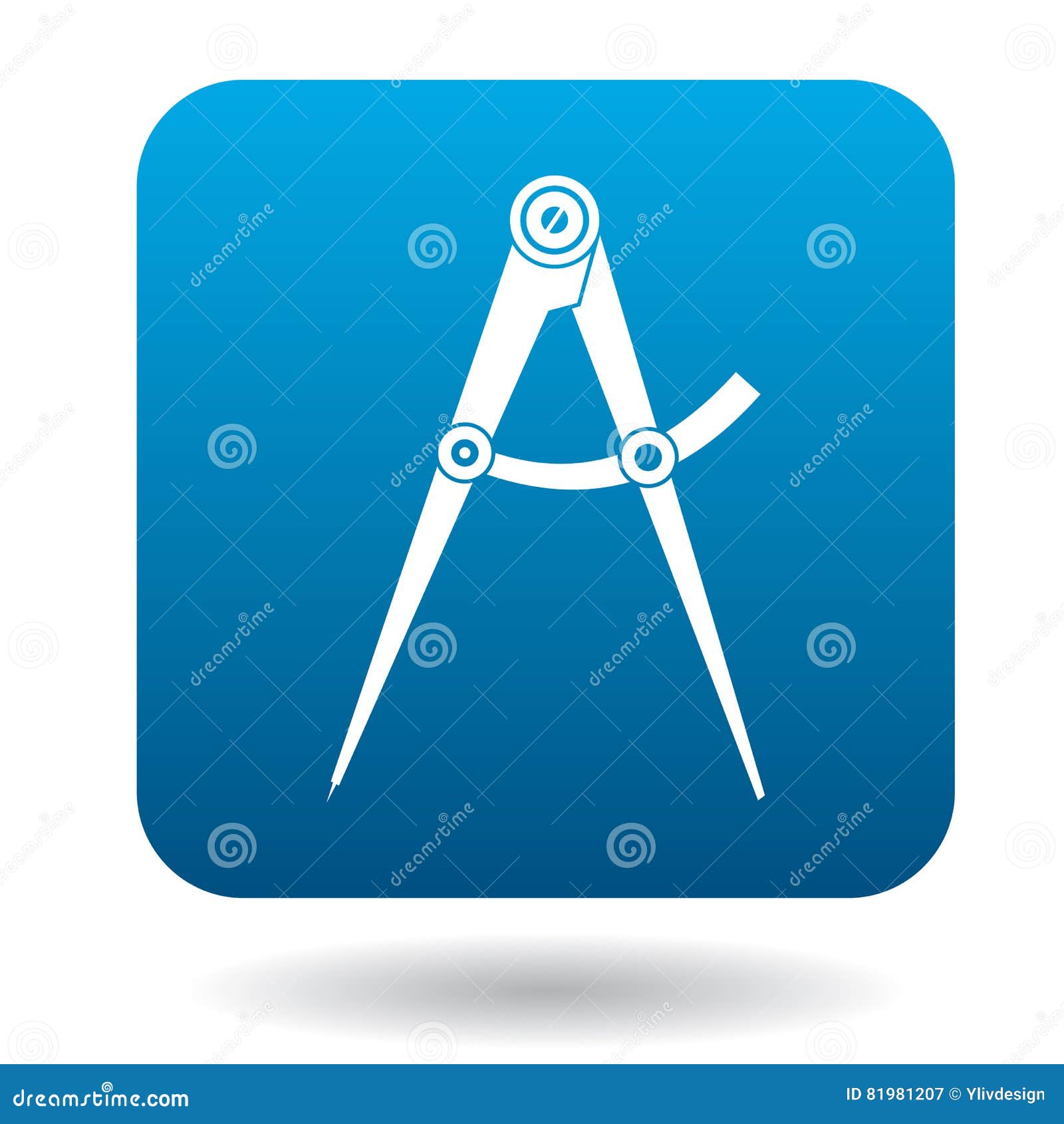 Compass Tool Icon in Simple Style Stock Vector - Illustration of ...
