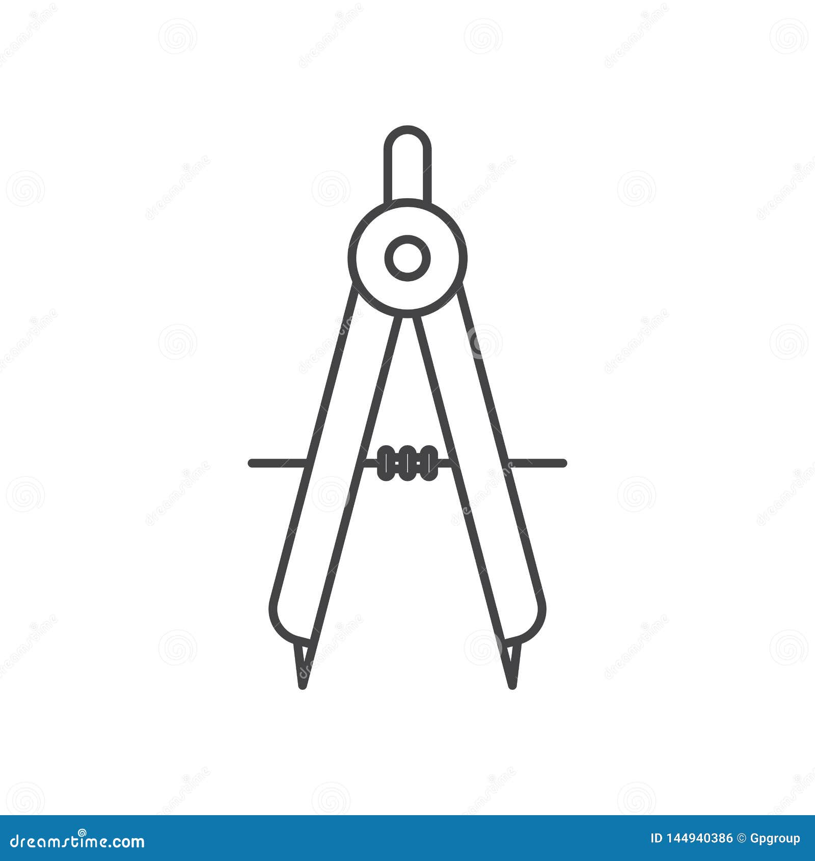Compass tool isolated icon stock vector. Illustration of pencil - 144940386