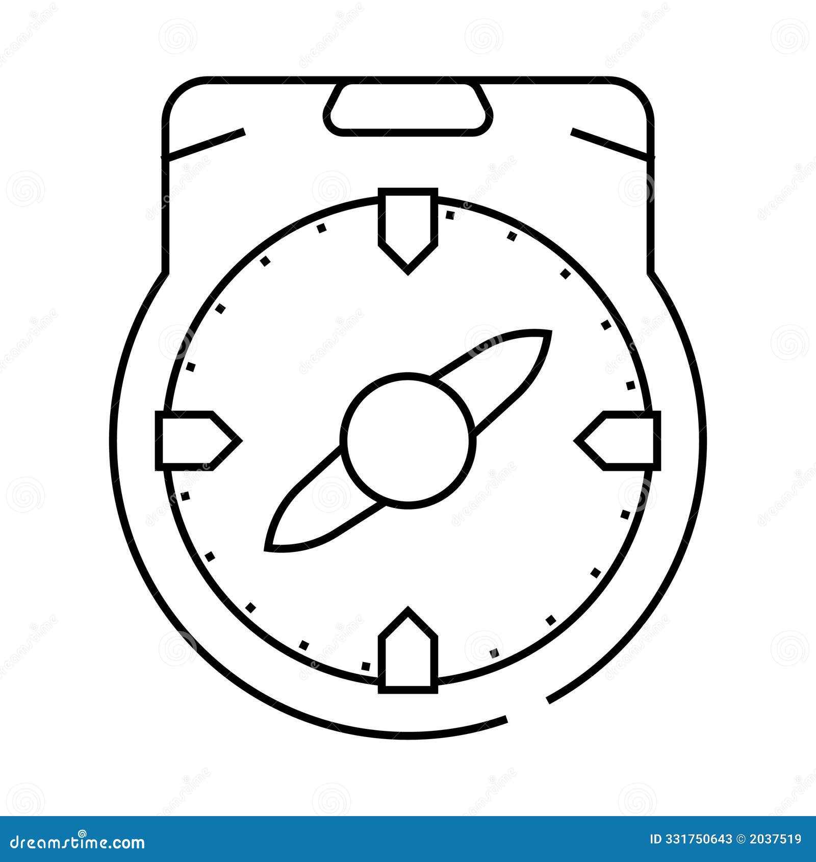 Compass Tool Icon Doodle Illustration | CartoonDealer.com #337028546