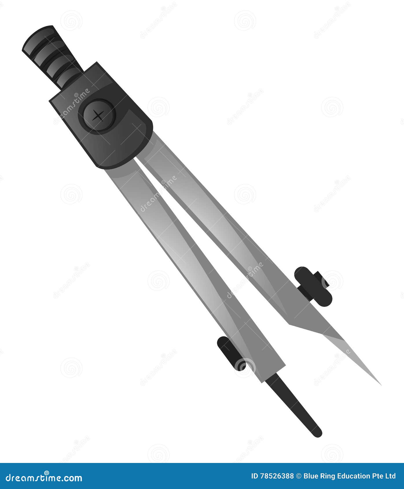 Compass Tool on White Background Stock Vector - Illustration of ...