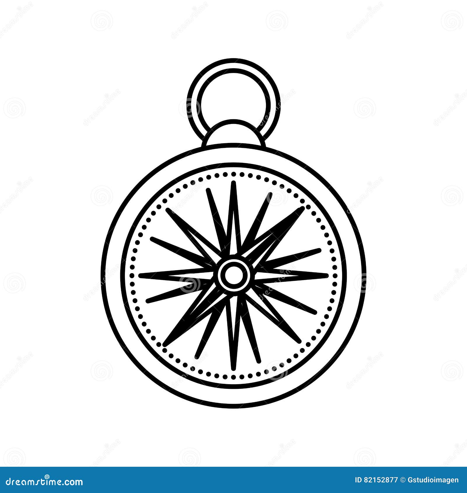 Compass travel device icon stock illustration. Illustration of ...
