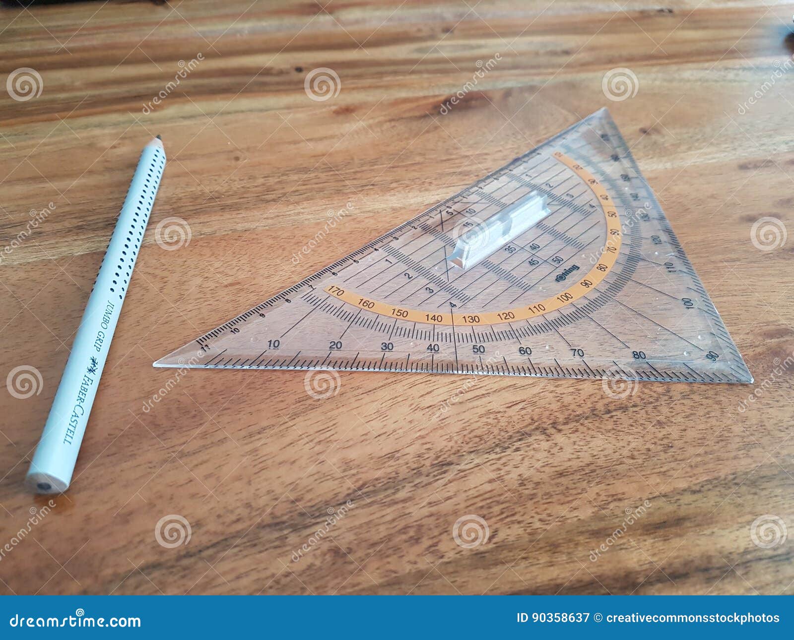 Compass With Triangular Protractor Picture. Image: 90358637