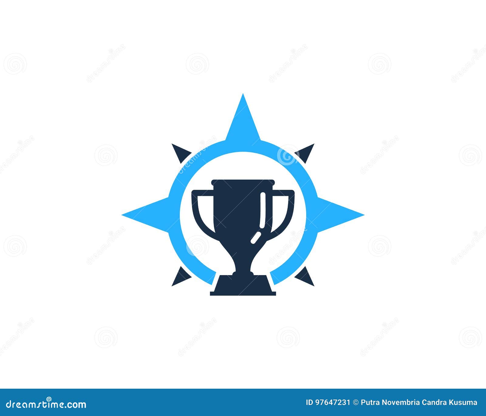 Compass Trophy Icon Logo Design Element Stock Vector - Illustration of ...