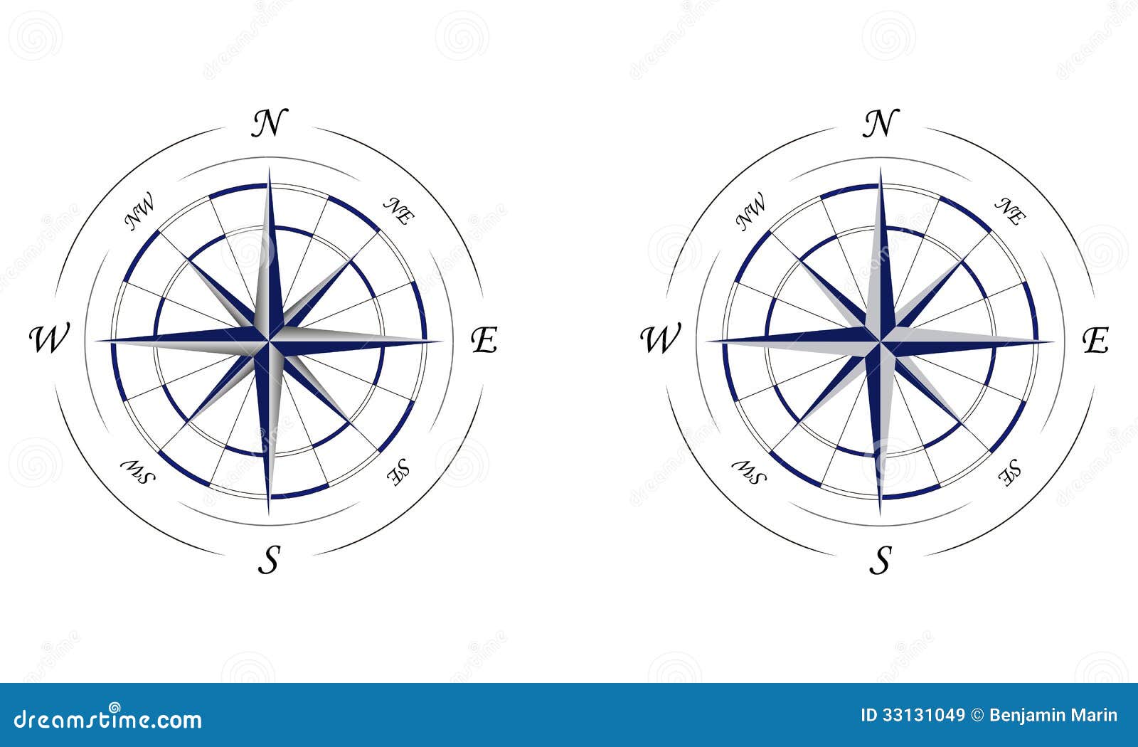 Compass stock vector. Illustration of points, east, wind - 33131049