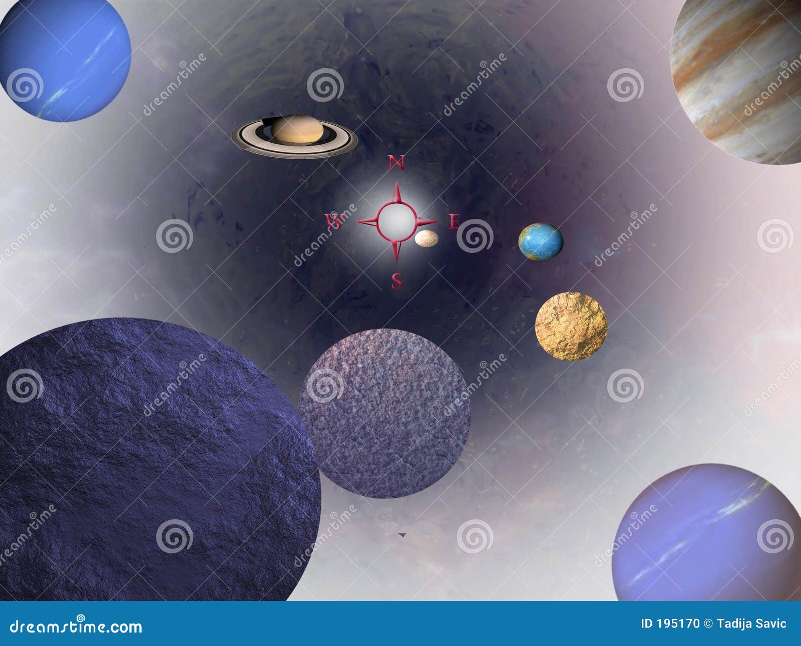 Compass of universe stock illustration. Illustration of pattern - 195170