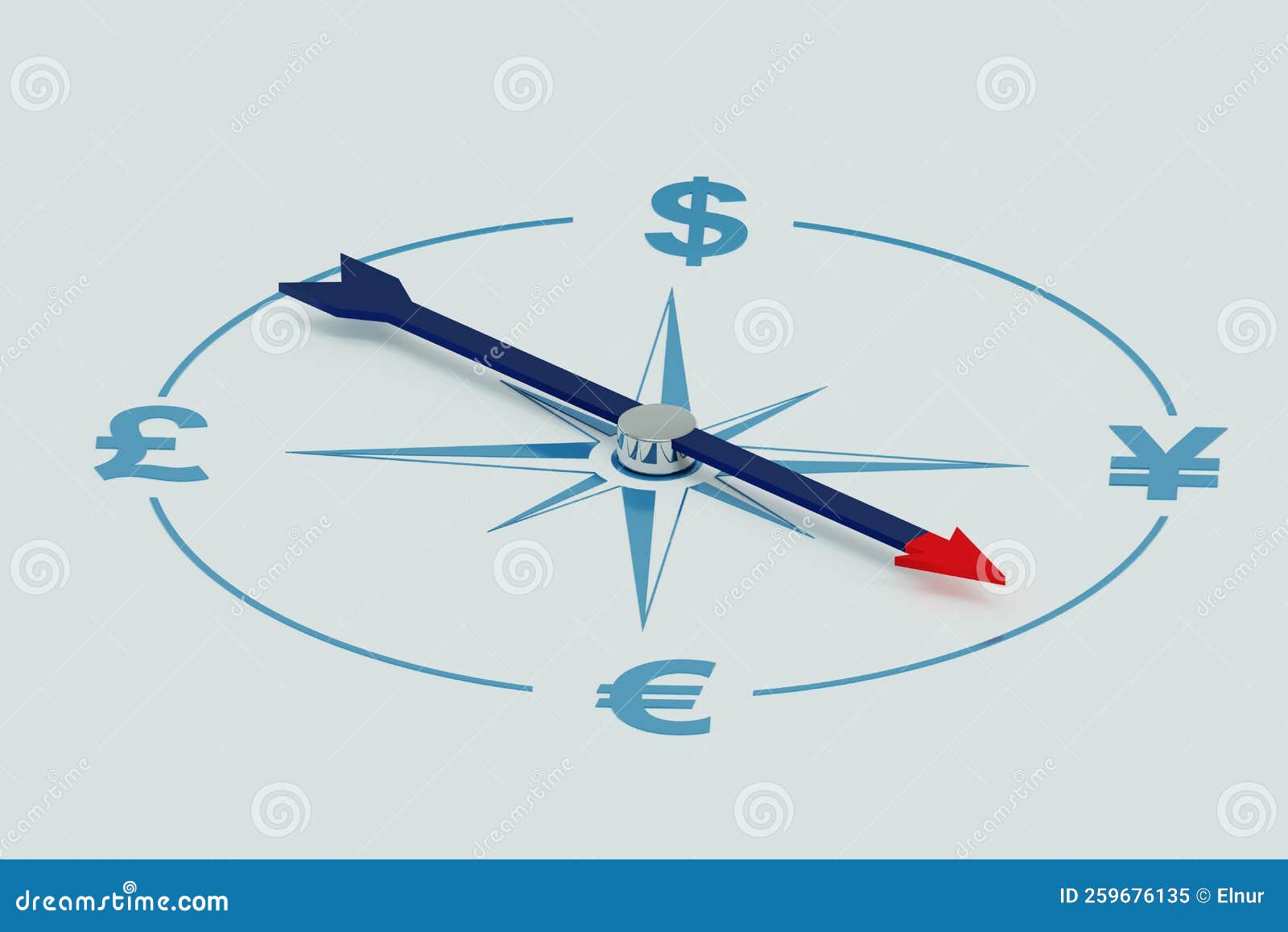 Compass and Various World Currencies Stock Image - Image of sterling ...