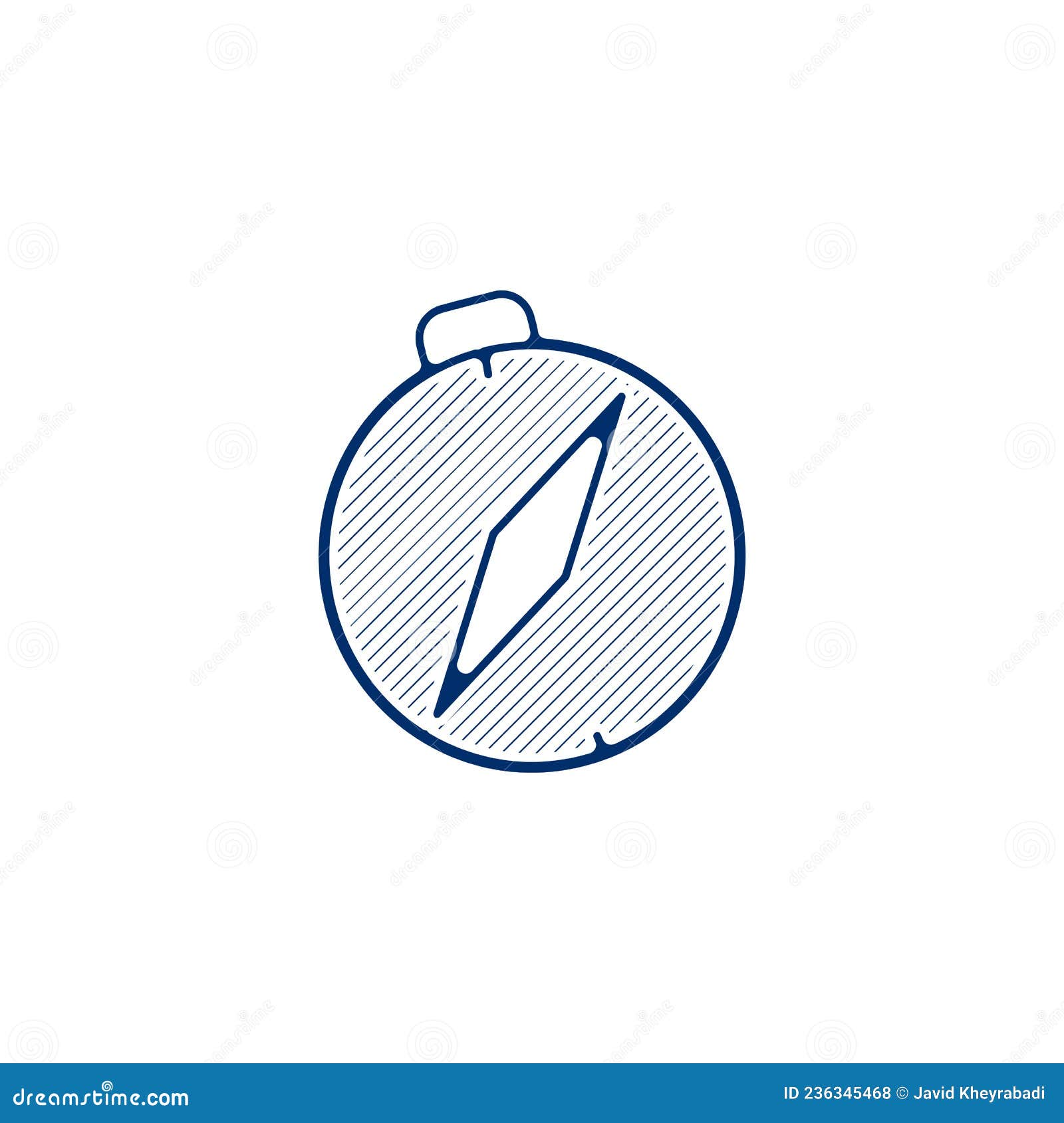 Compass Icon. Compass Hand Drawn Pen Style Line Icon Stock Vector ...