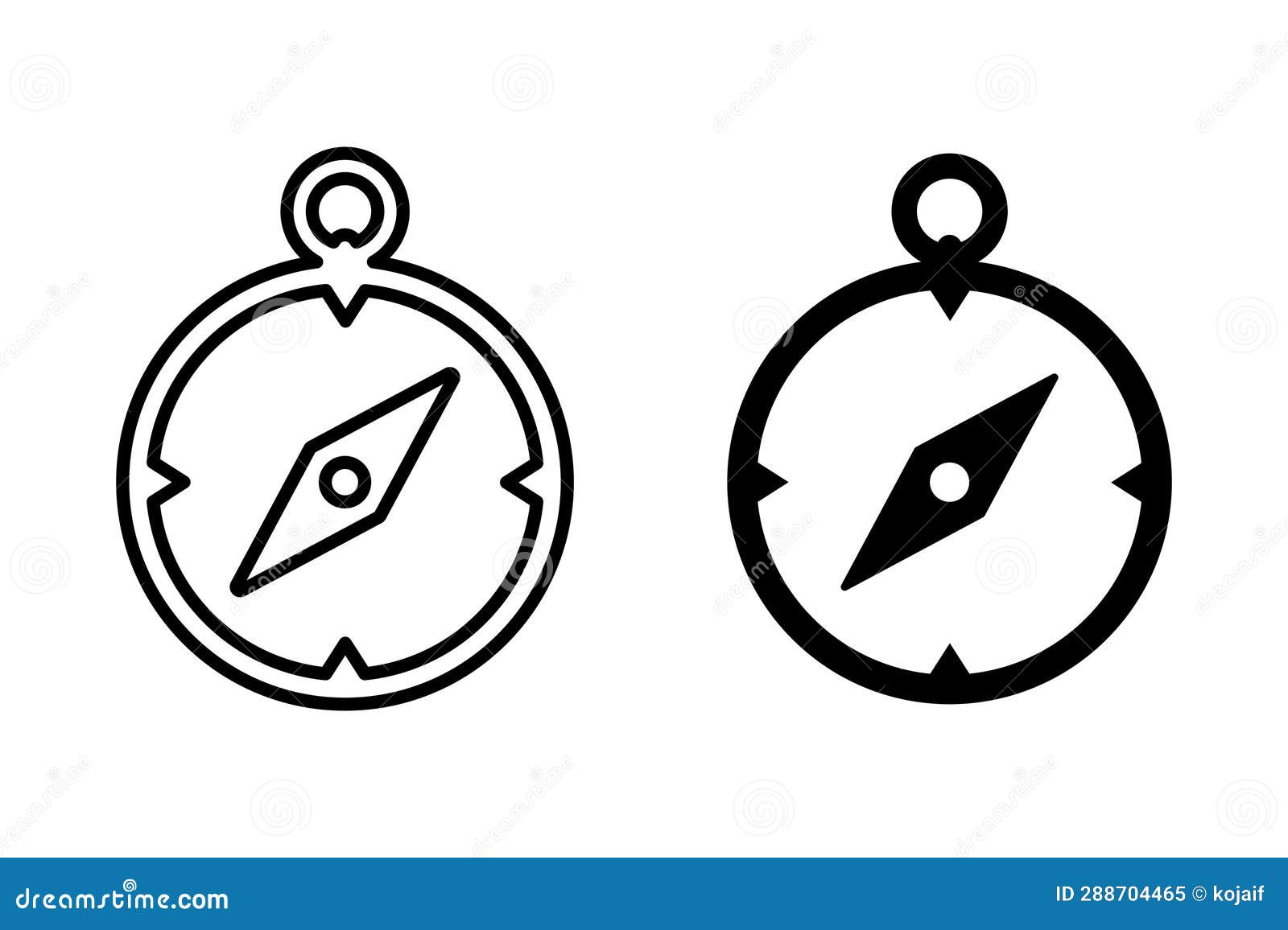 Compass Vector Icon Set. Arrow Compass Symbol Stock Illustration ...
